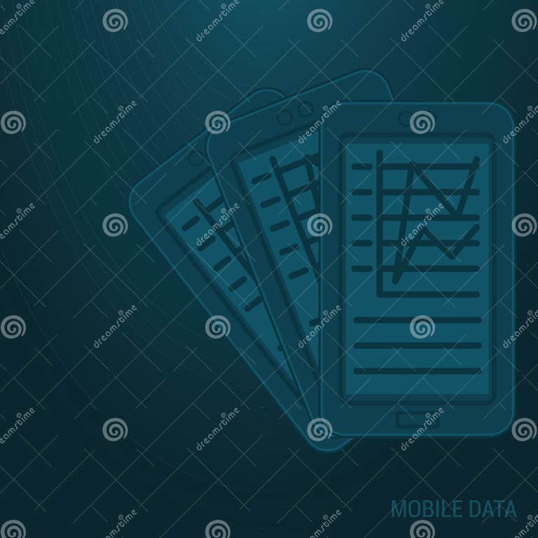 Mobile Data Background. Vector Illustration Decorative Design Stock ...