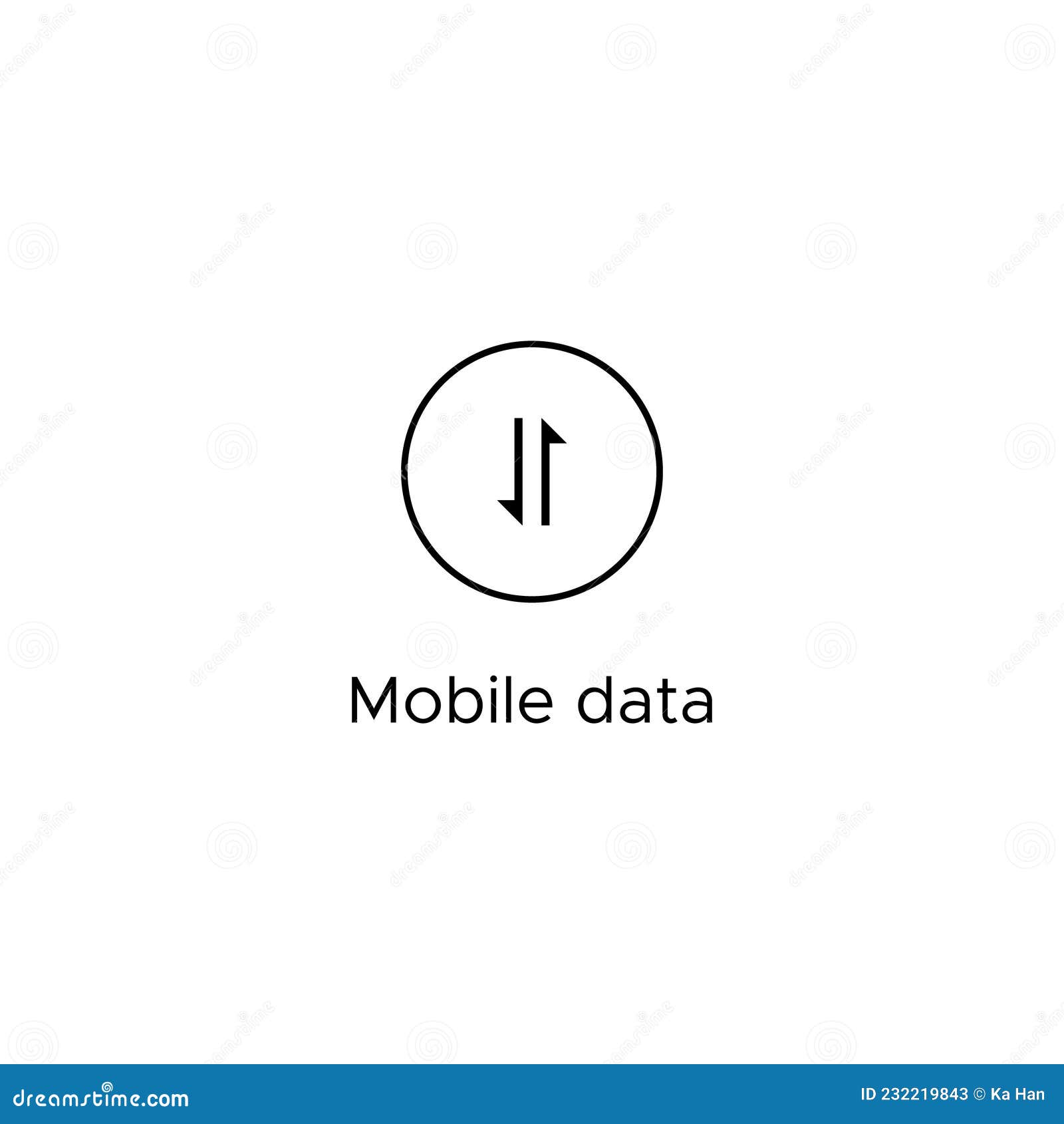 Mobile Data Button Icon Vector Isolated on White Background Stock ...