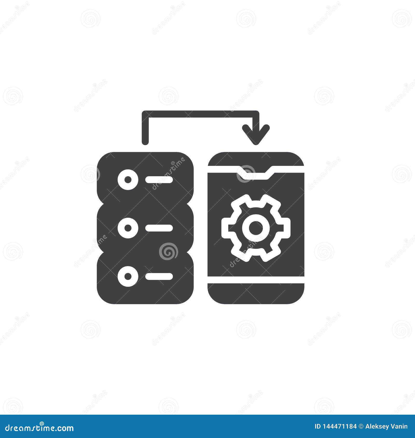 Mobile Data Connection Settings Vector Icon Stock Vector - Illustration ...