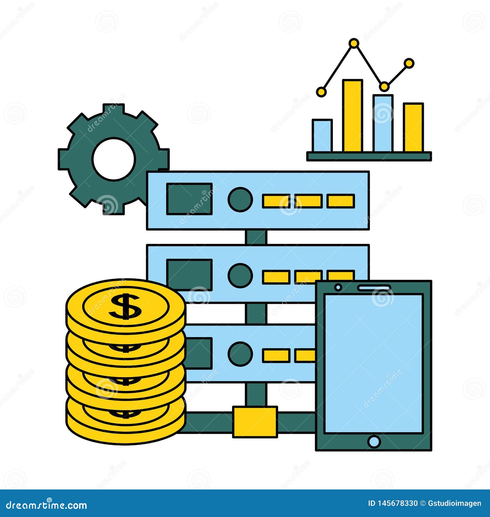 Fin tech business stock illustration. Illustration of payment - 145678330