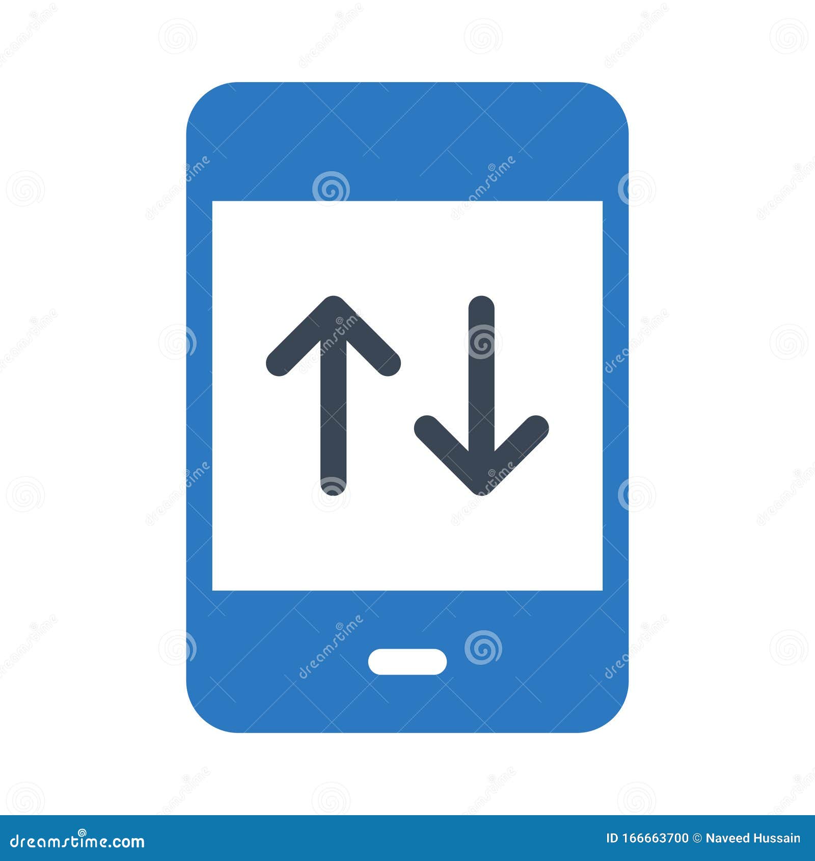 Mobile Data Glyph Color Icon Stock Illustration - Illustration of arrow ...