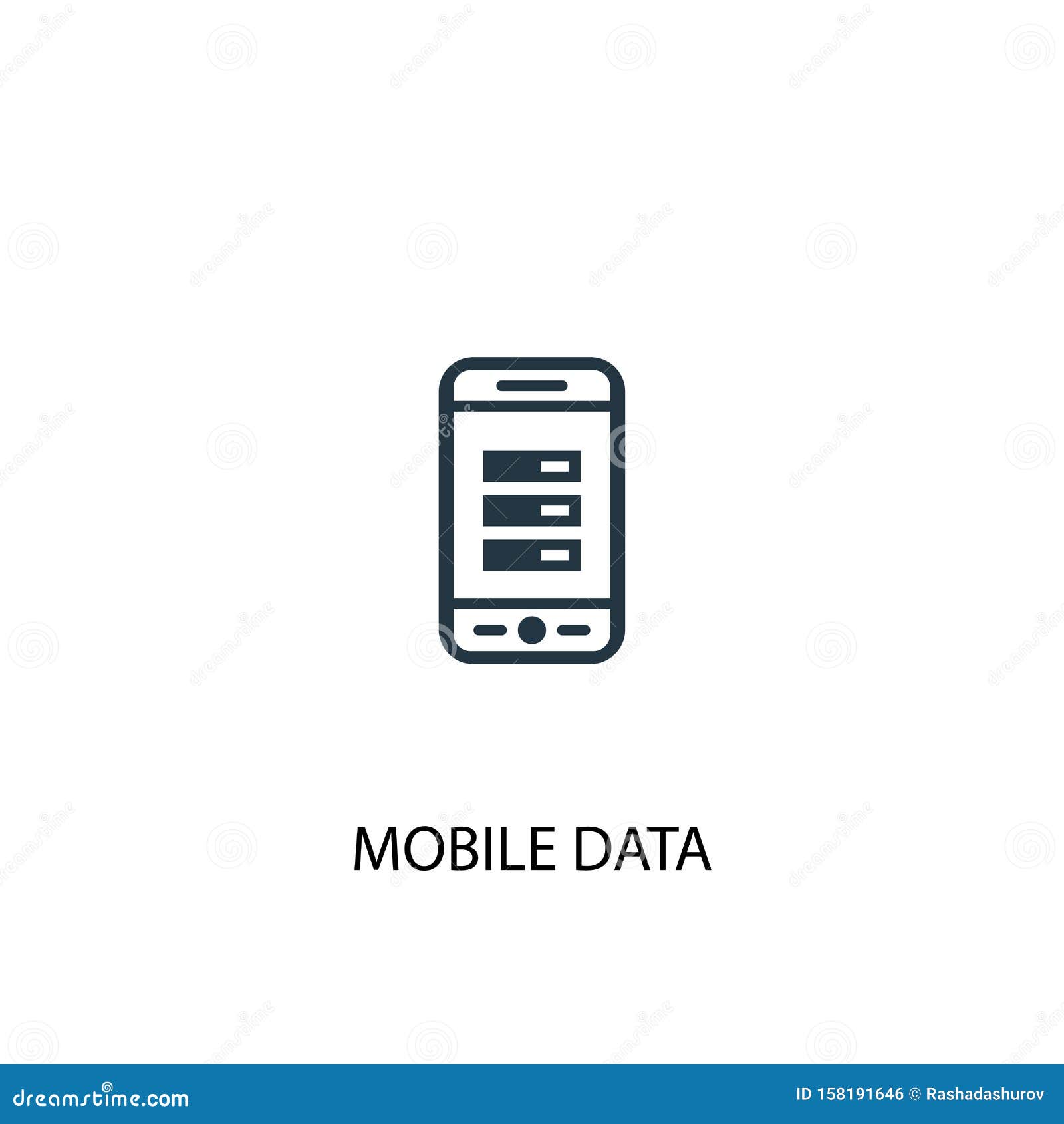 Mobile Data Icon. Simple Element Stock Vector - Illustration of symbol ...