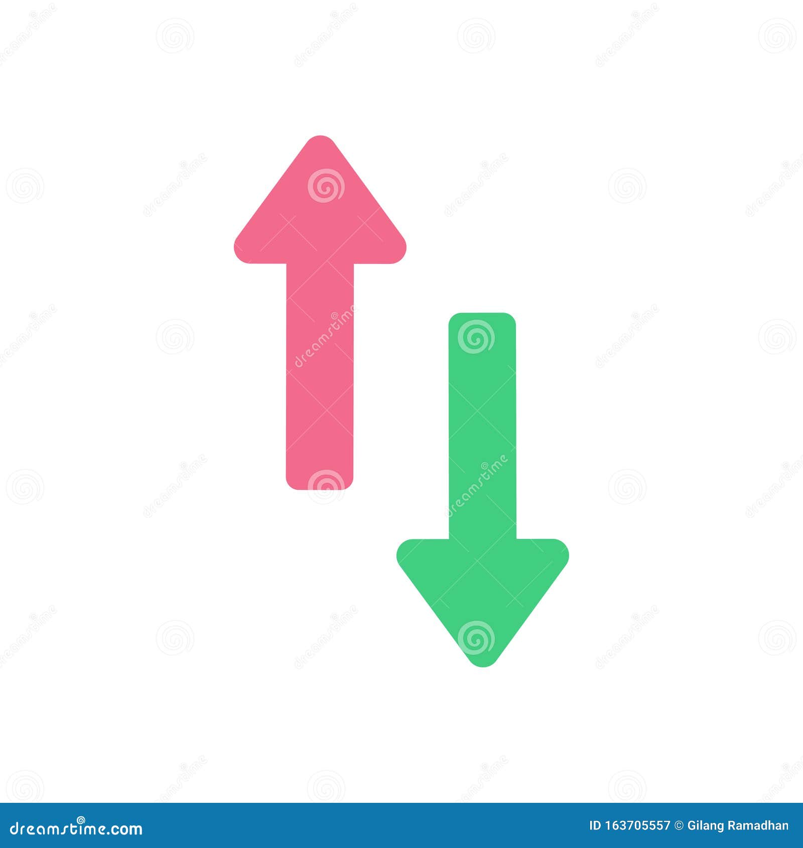 Mobile Data Icon,two Arrow, Modern Flat Design Color Sign Vector Stock ...