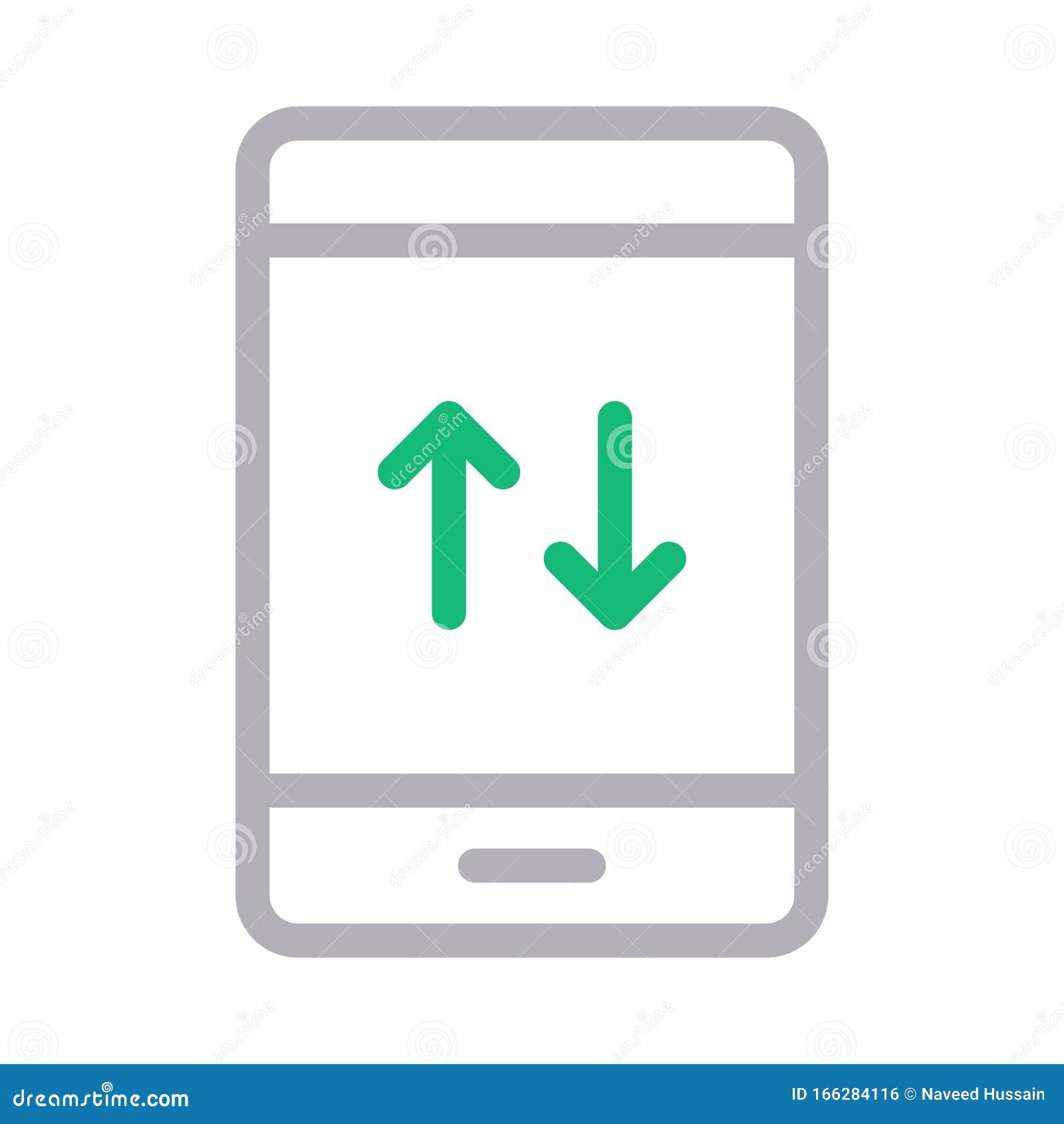 Mobile Data Vector Color Line Icon Stock Vector - Illustration of ...