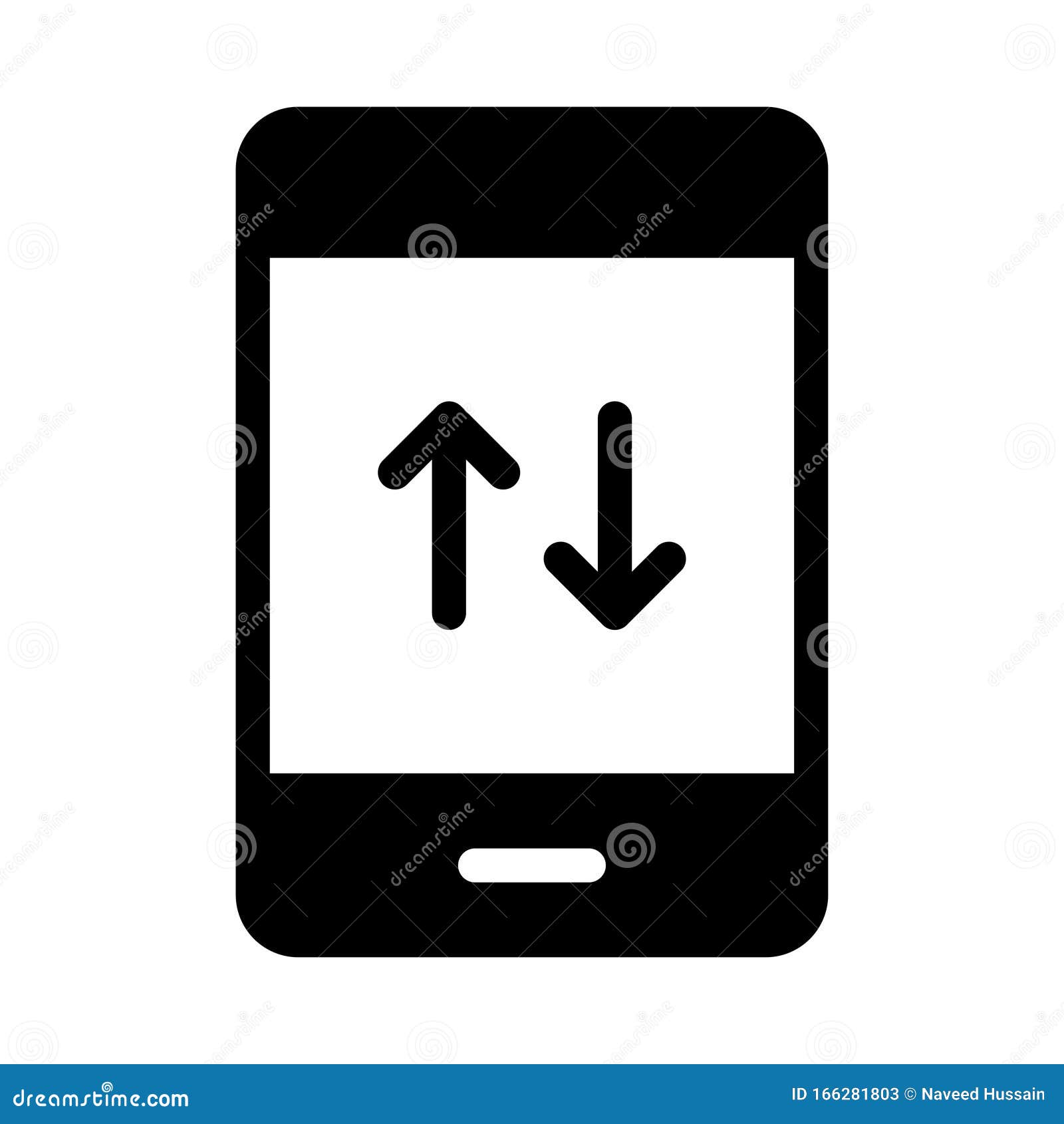 Mobile Data Vector Glyph Flat Icon Stock Illustration - Illustration of ...