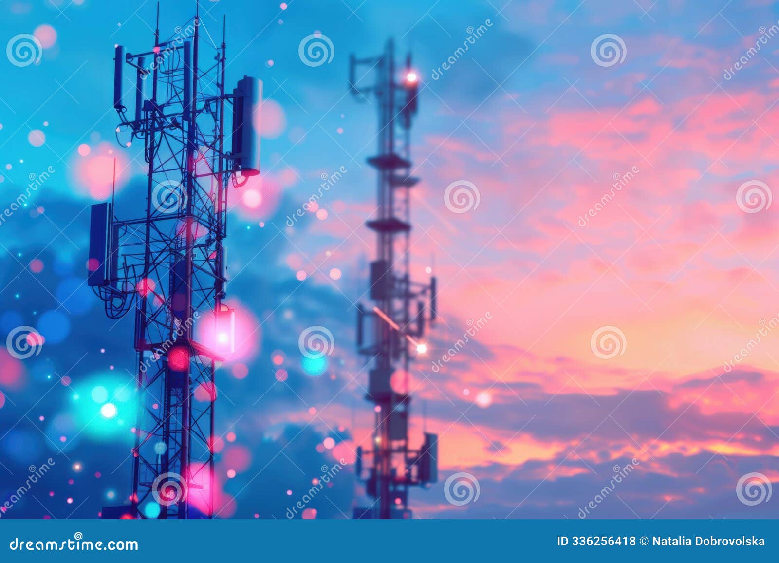 Mobile Data Network Concept with Futuristic Wireless Technology and ...