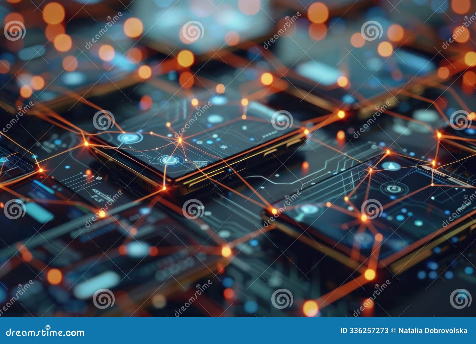 Mobile Data Network Concept with Futuristic Wireless Technology and ...