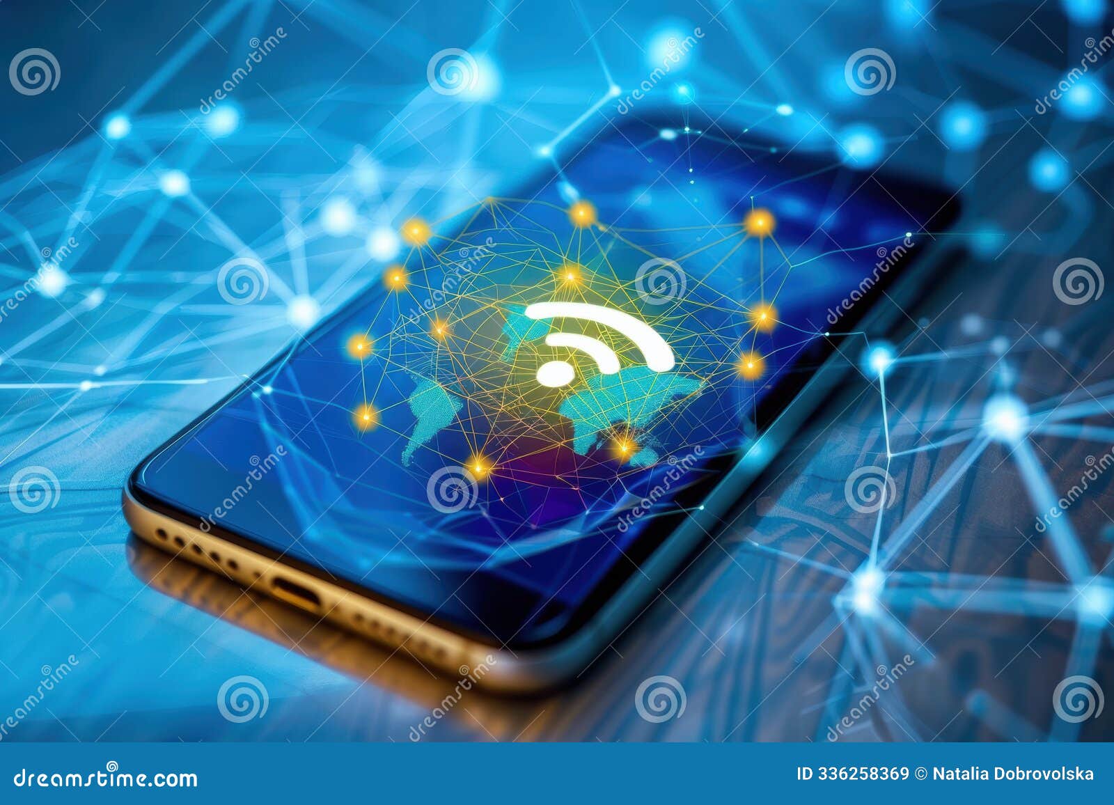 Mobile Data Network Concept with Futuristic Wireless Technology and ...