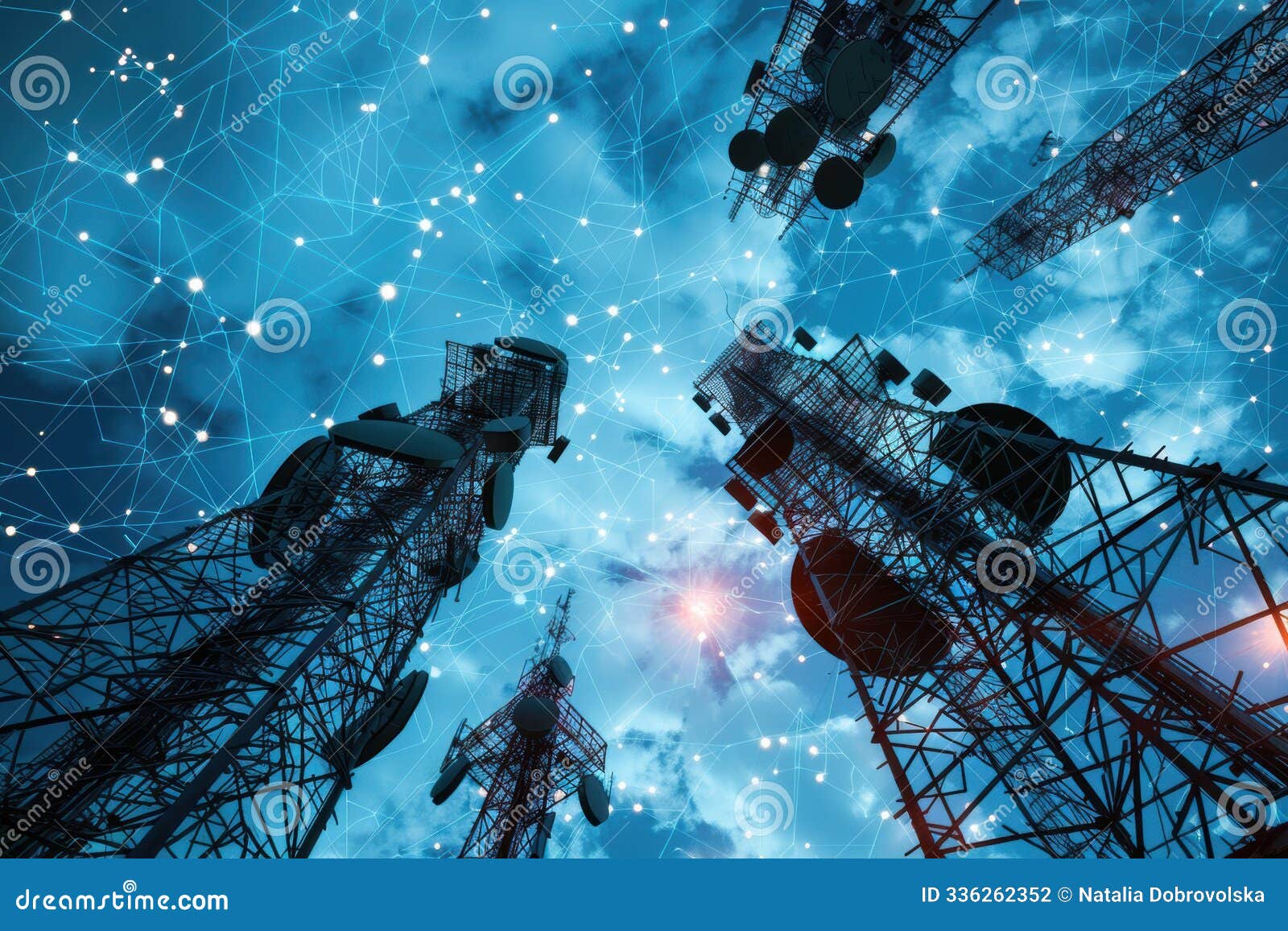 Mobile Data Network Concept with Futuristic Wireless Technology and ...