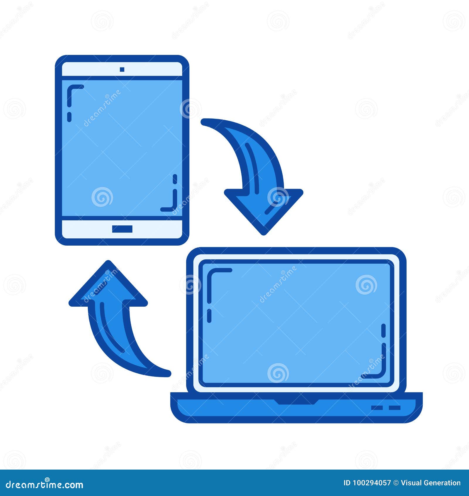 Mobile Data Synchronization Line Icon. Stock Vector - Illustration of ... Mobile Data Synchronization Line Icon. Stock Vector - Illustration of ...