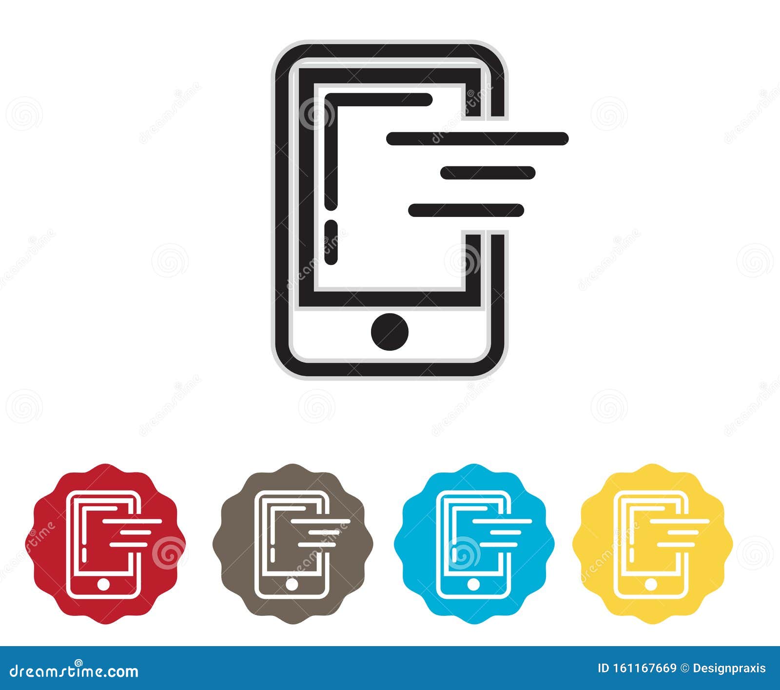 Mobile Data Transfer - Icon Stock Vector - Illustration of device ...