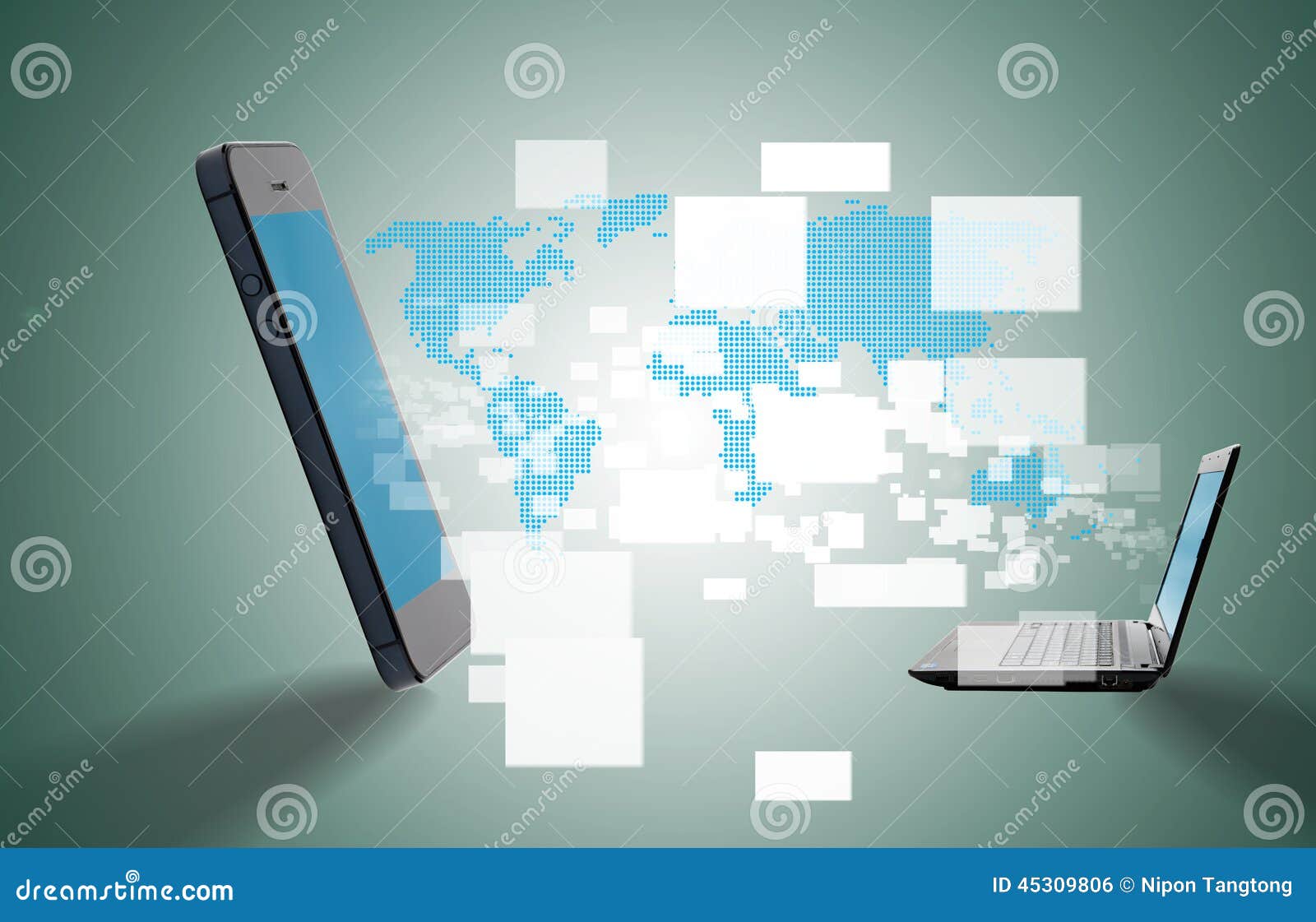 Mobile with data transfer stock photo. Image of data - 45309806