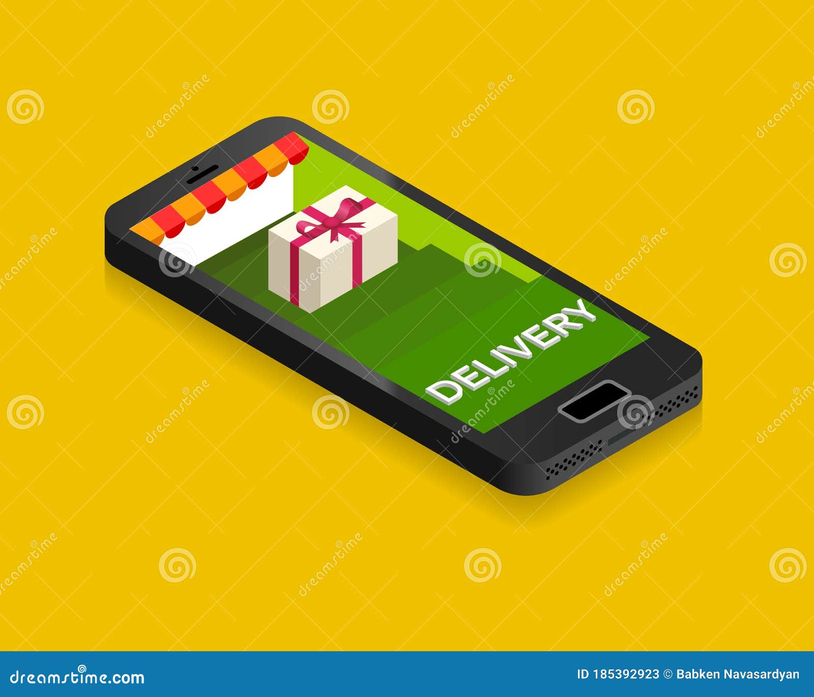 Mobile Delivery Application Stock Vector - Illustration of symbol ...