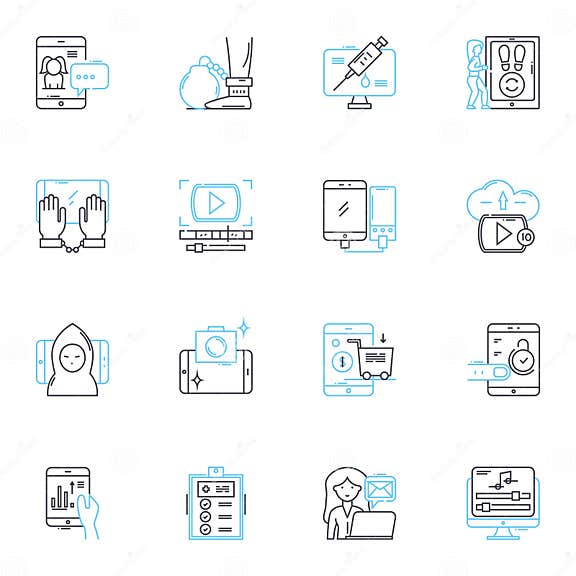Mobile Design Linear Icons Set. Responsive, Intuitive, Minimalist ...