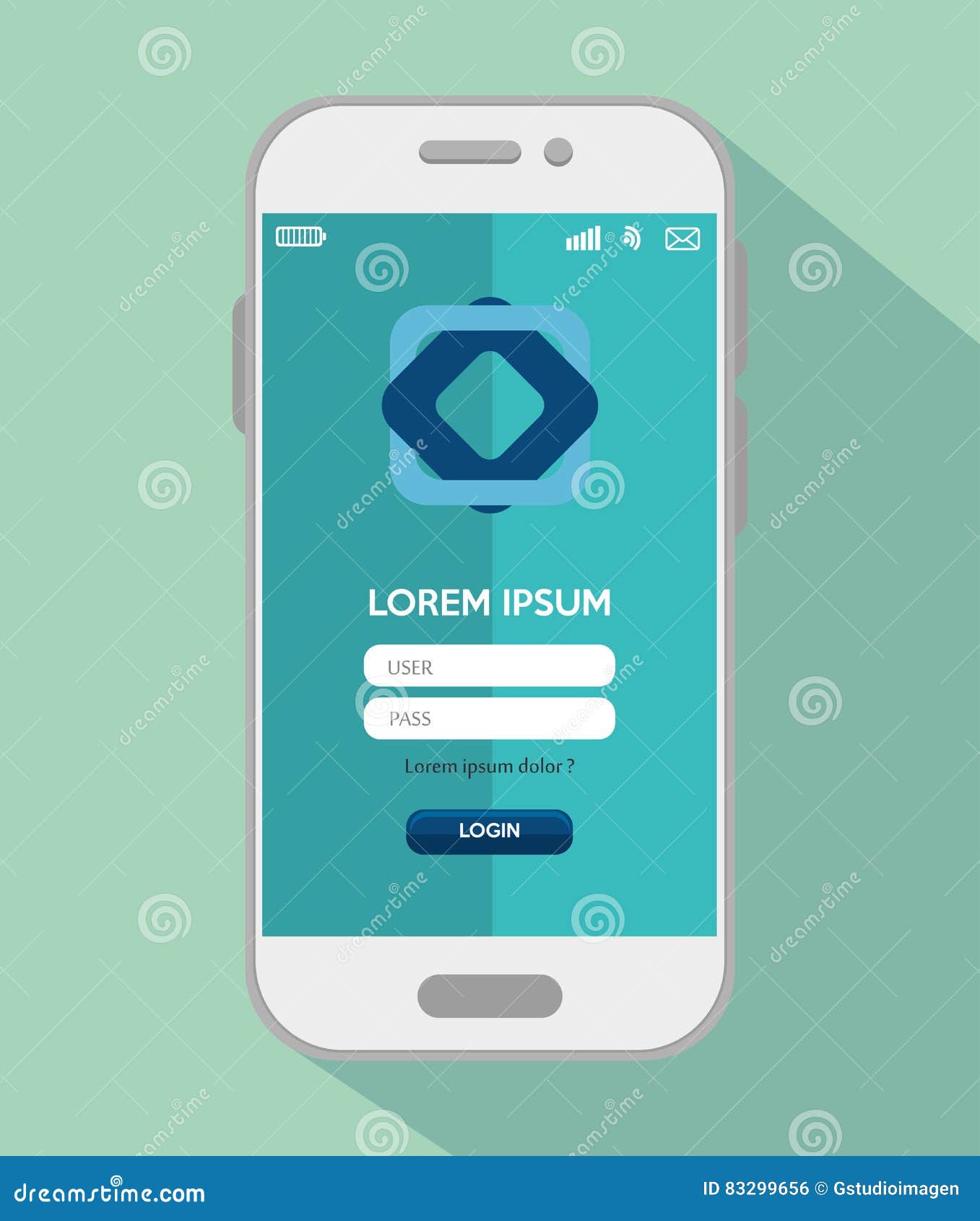 Mobile design loggin app stock illustration. Illustration of icon ...