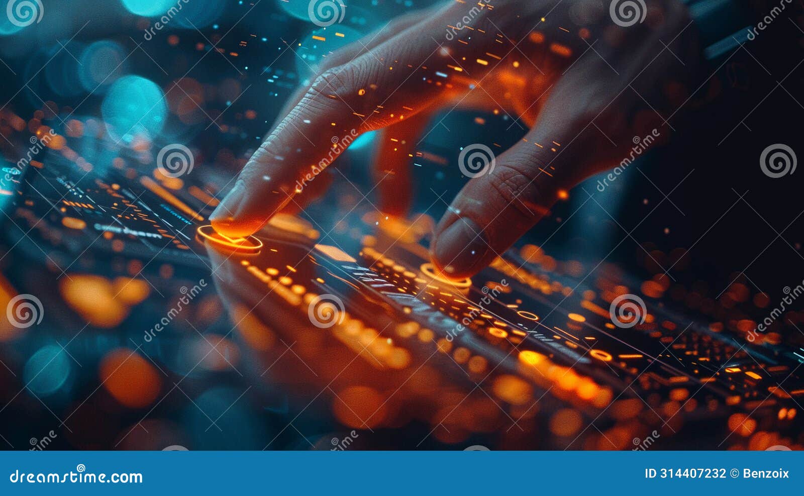 Mobile Developer Testing User Interfaces on Smart Devices Stock Photo ...