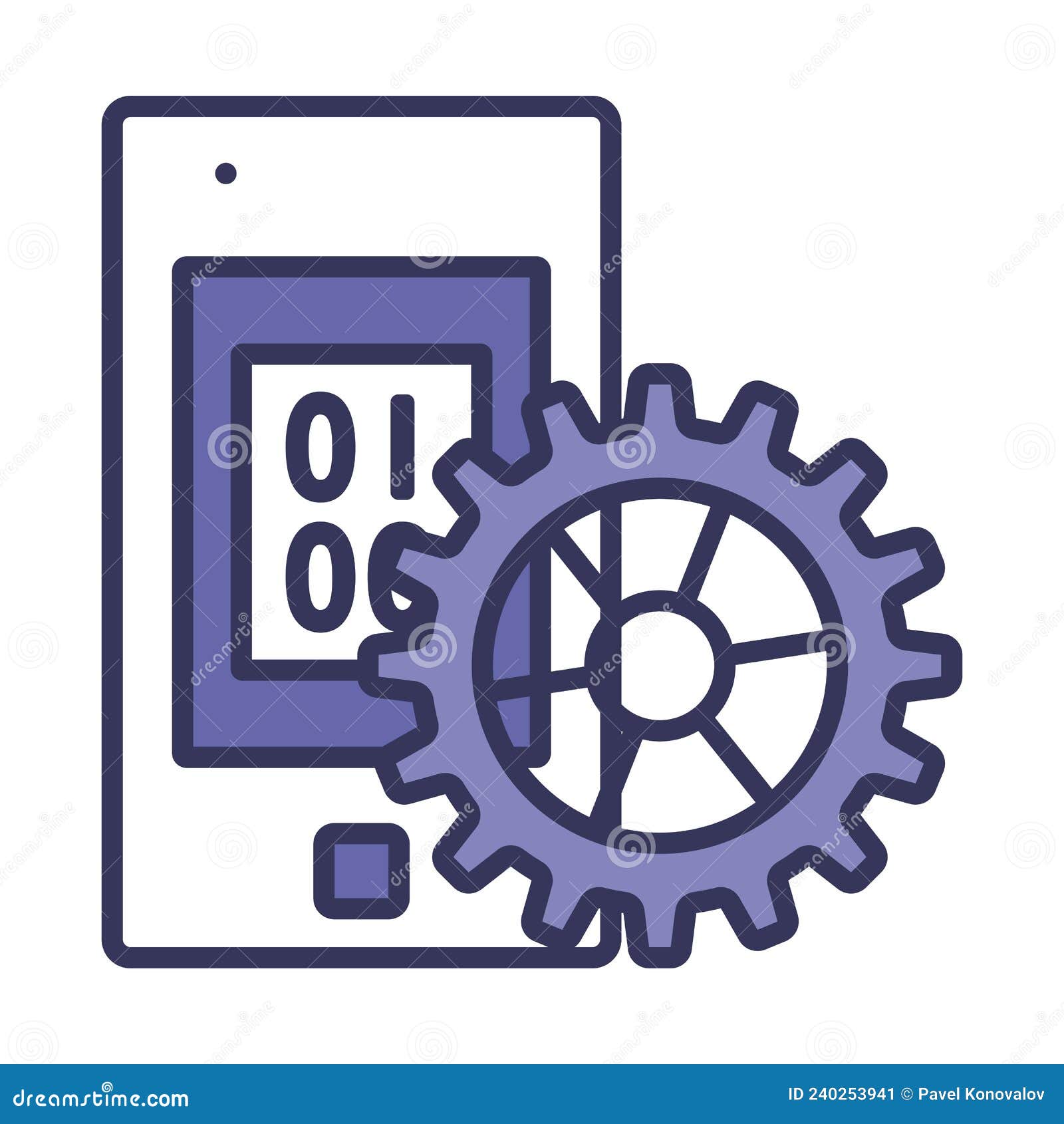 Mobile Development Icon stock vector. Illustration of color - 240253941