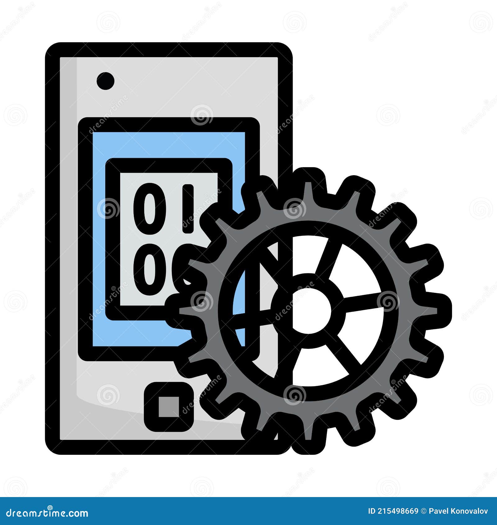 Mobile Development Icon stock vector. Illustration of screen - 215498669