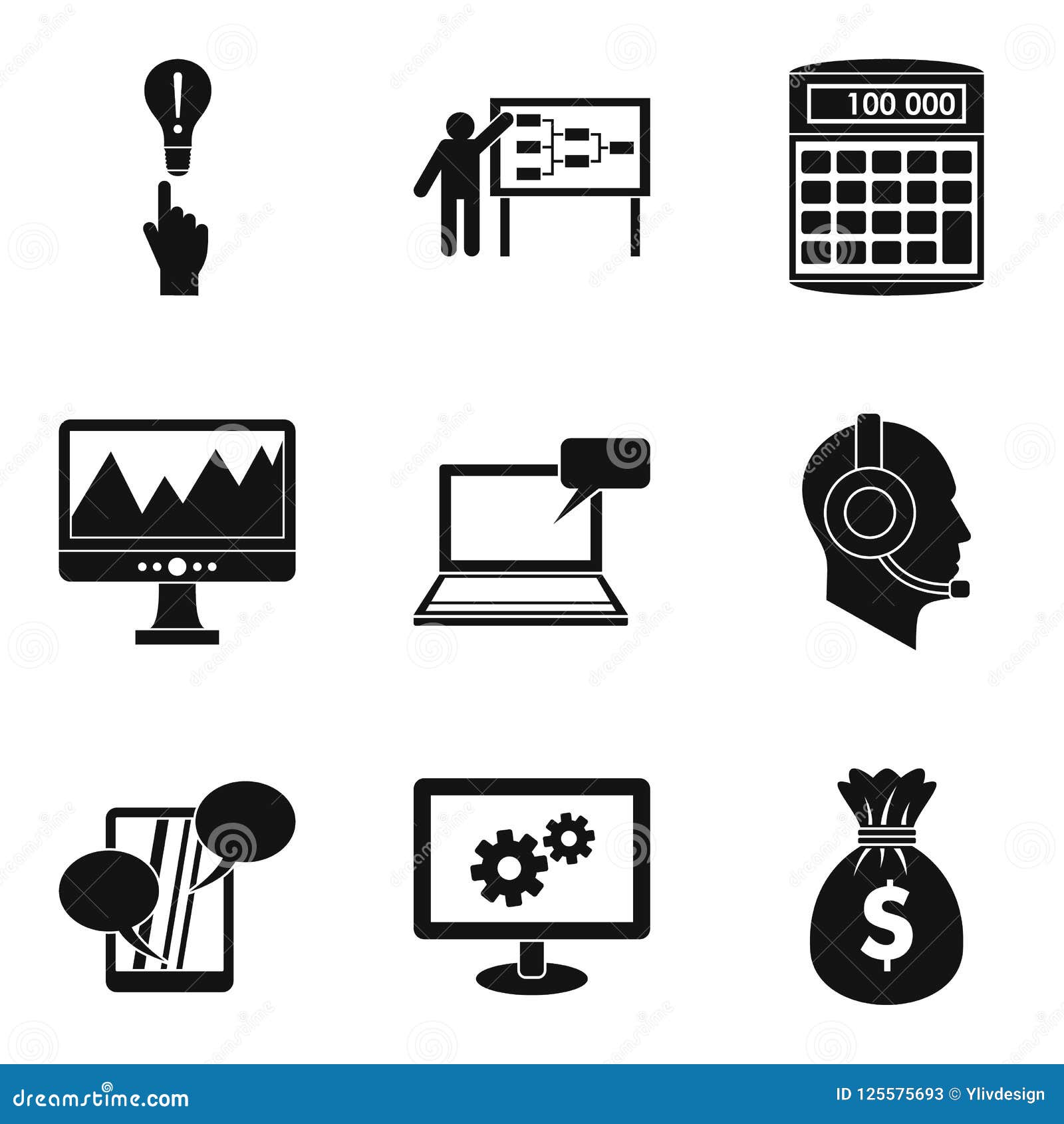 Mobile Development Icons Set, Simple Style Stock Illustration ...