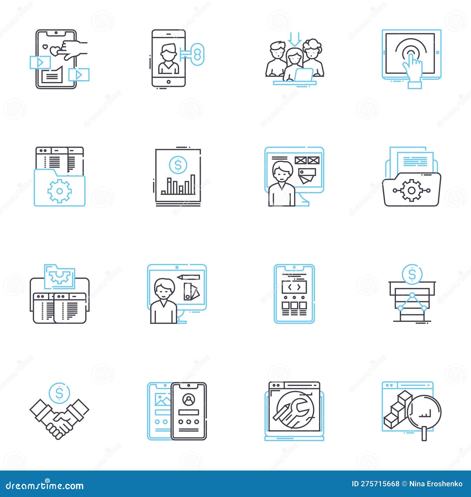 Mobile Development Linear Icons Set. Android, IOS, Cross-platform ... Mobile Development Linear Icons Set. Android, IOS, Cross-platform ...