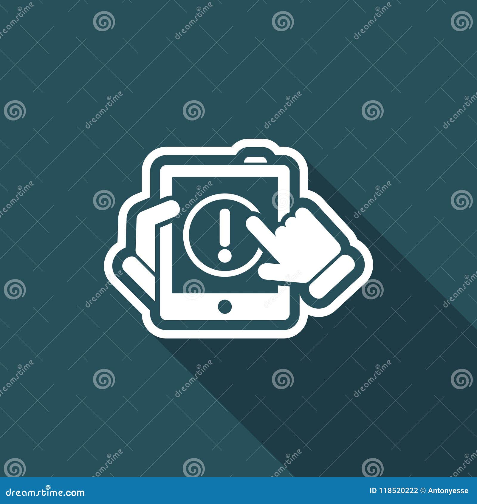 Mobile device alert stock vector. Illustration of button - 118520222