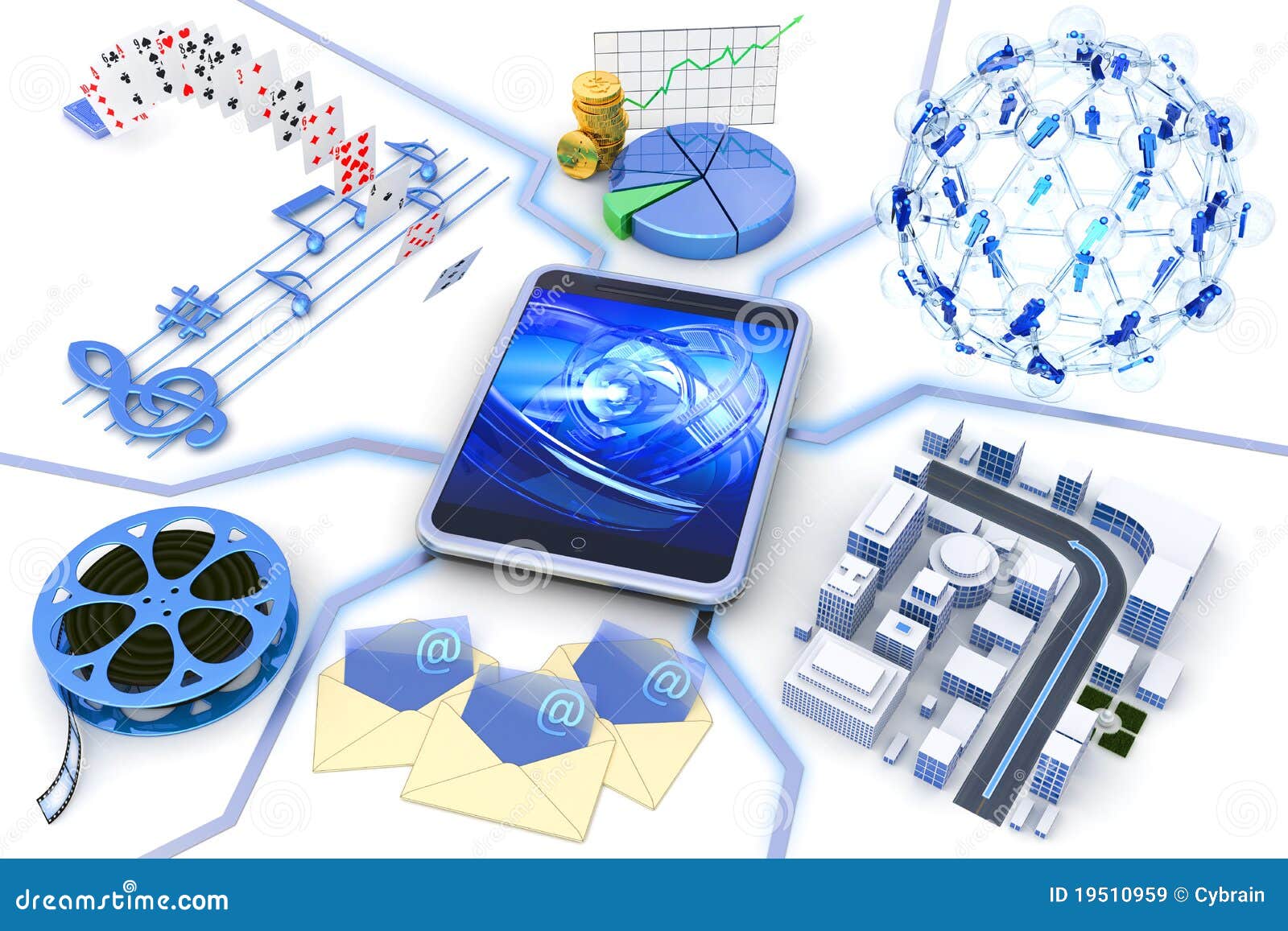 Mobile device applications stock illustration. Illustration of industry ...
