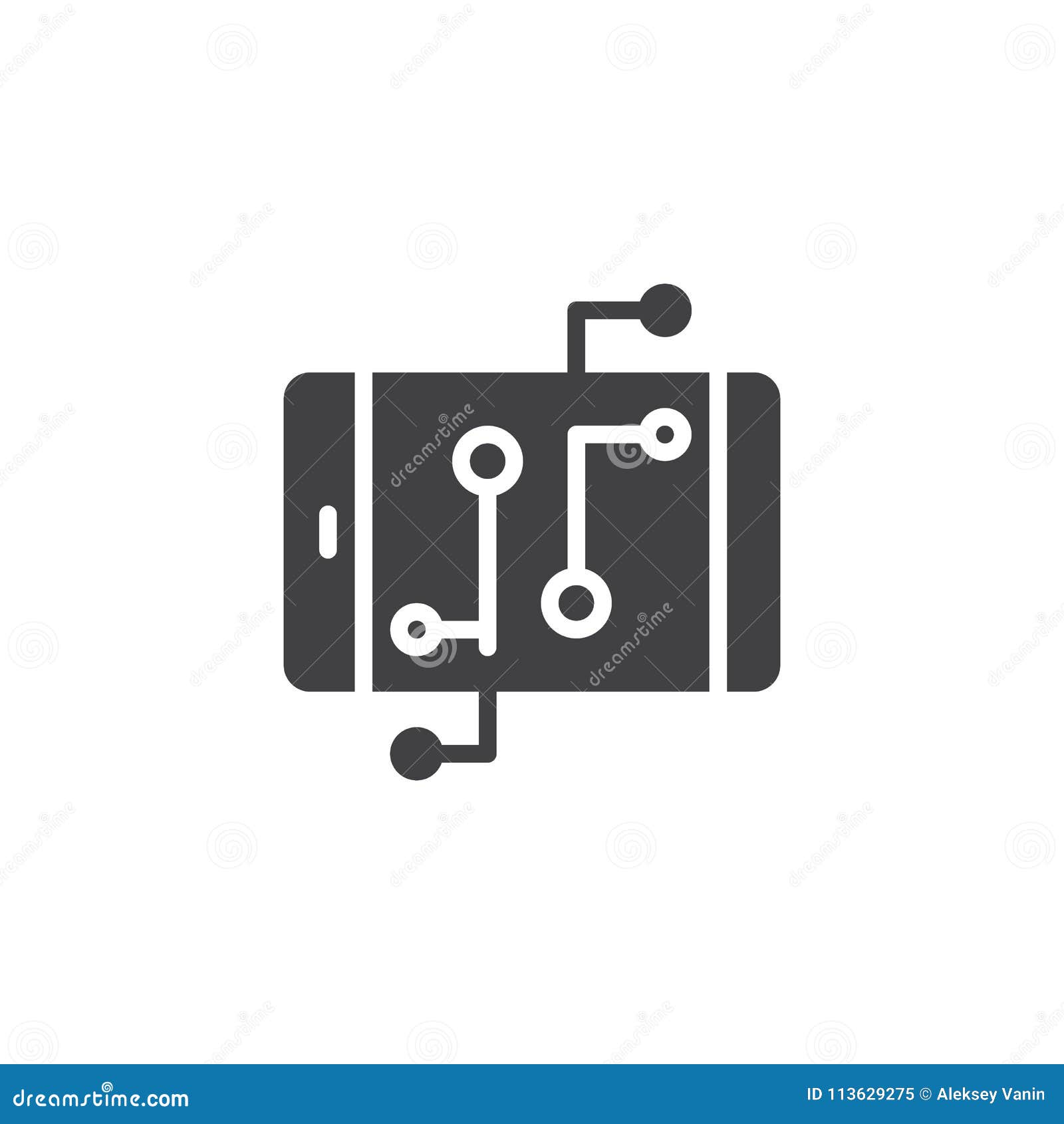 Mobile Device Connections Vector Icon Stock Vector - Illustration of ...