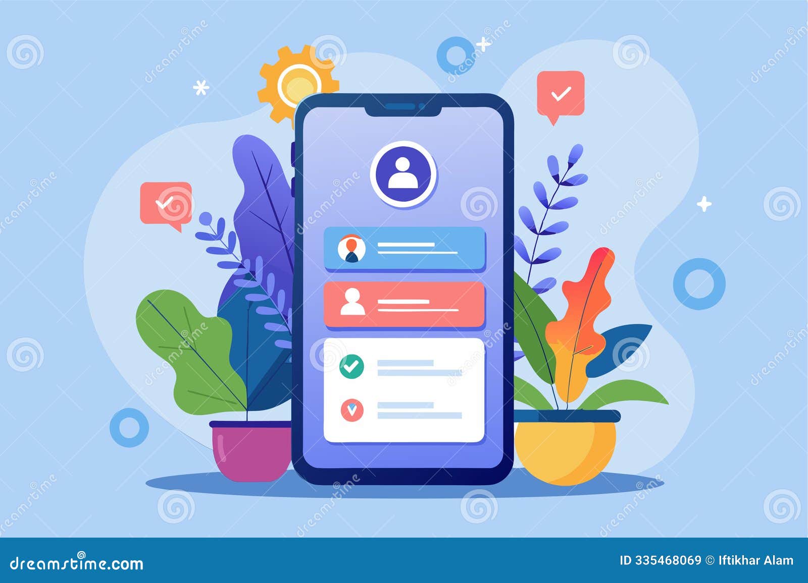 A Mobile Device Displays a Customizable Login Interface Enhanced by ...