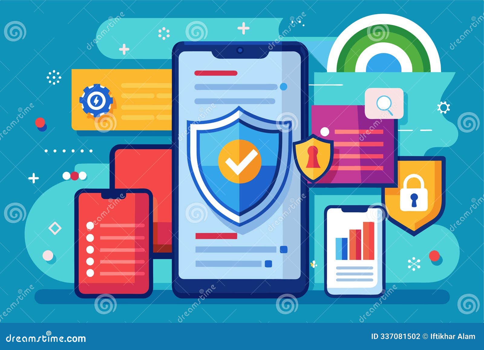 A Mobile Device Displays Security Features Emphasizing SIM Management ...