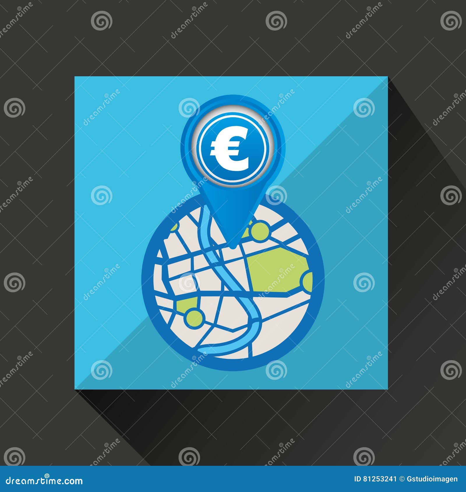 Mobile Device Europe Gps Map Stock Vector - Illustration of atlas ...