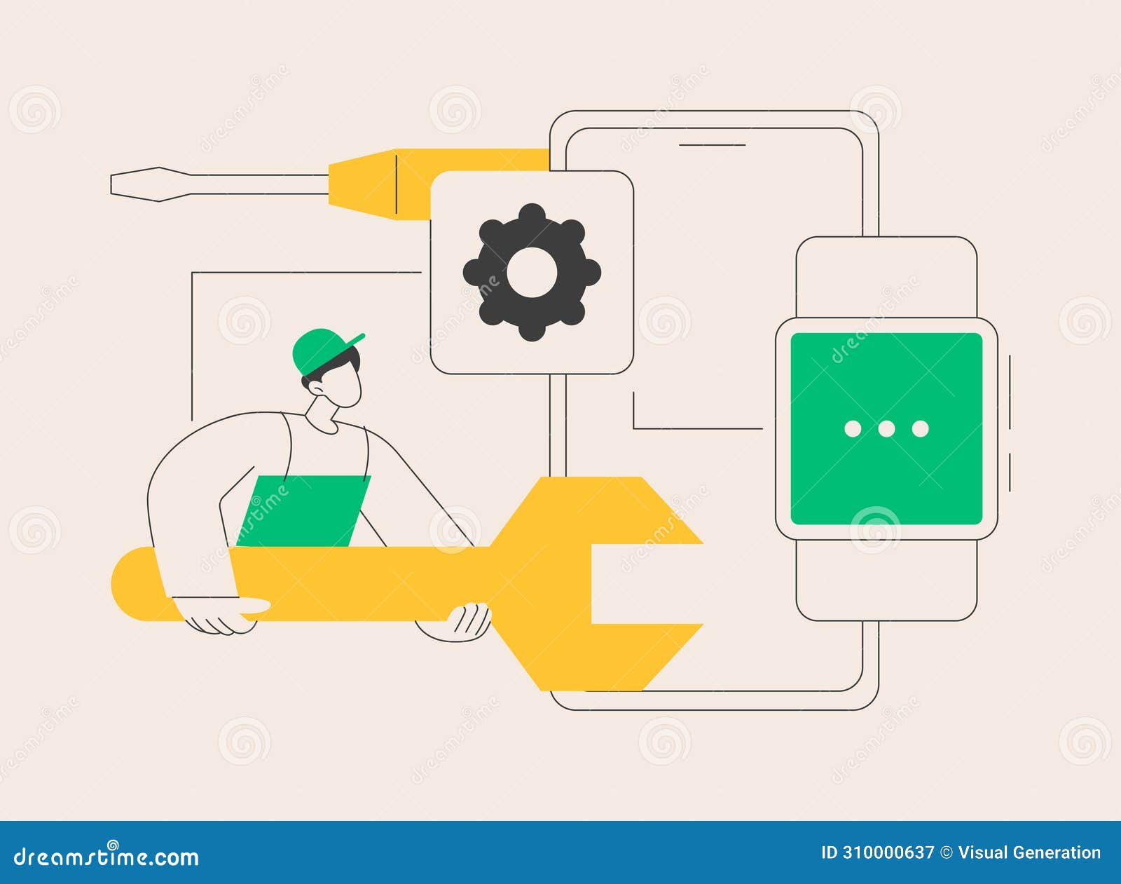 Mobile Device Repair Abstract Concept Vector Illustration. Stock Vector ...