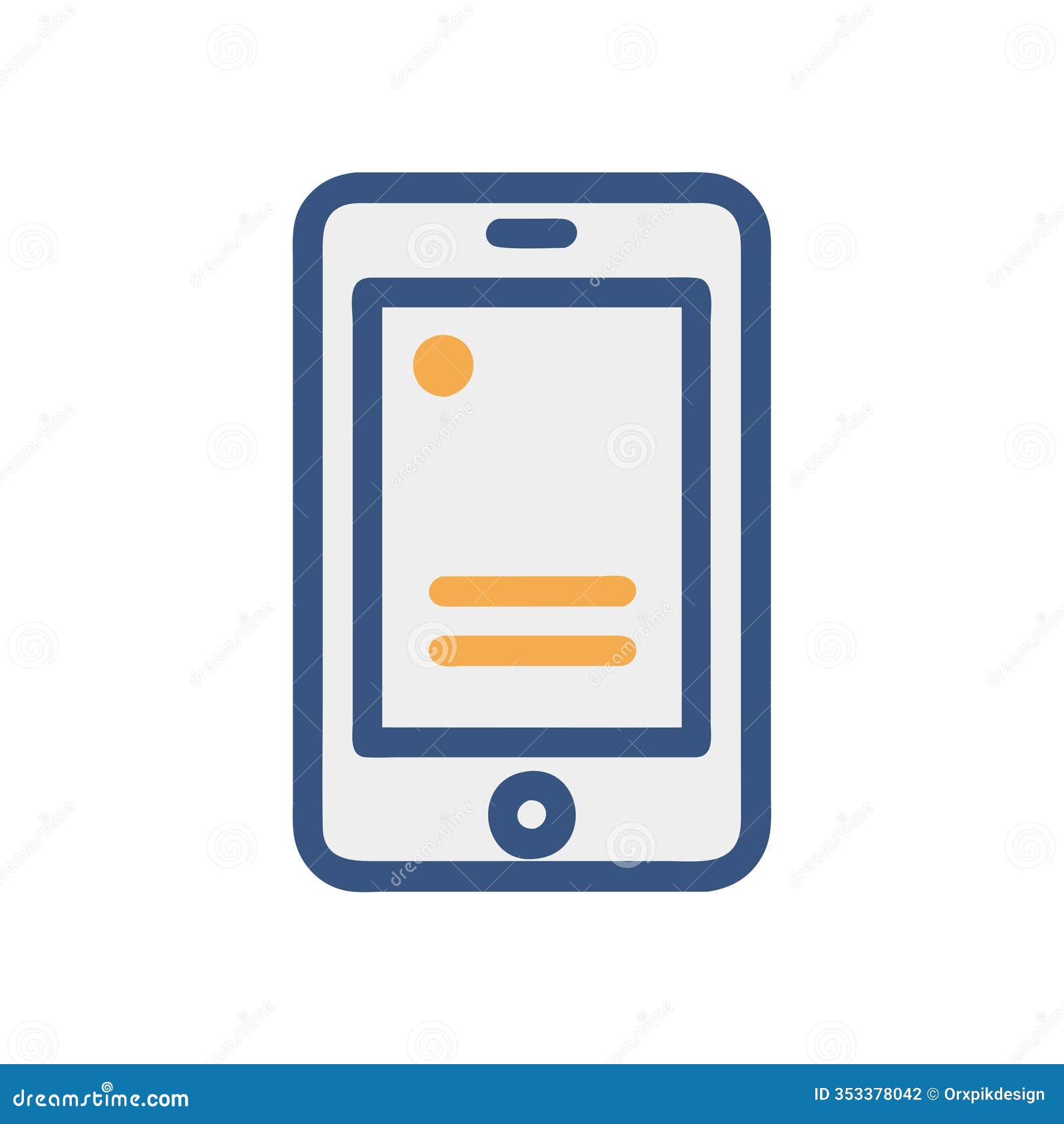 Mobile Device with Screen Icon Stock Vector - Illustration of ...