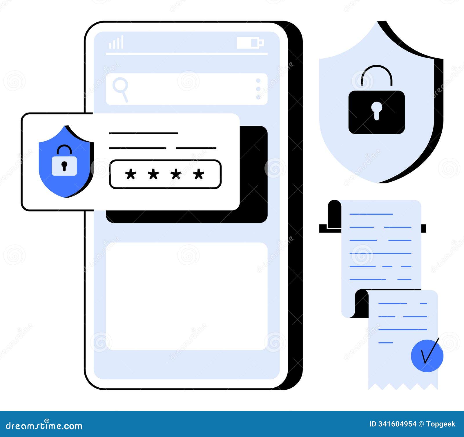 Mobile Device Security with Password Protection and Security Shields ...
