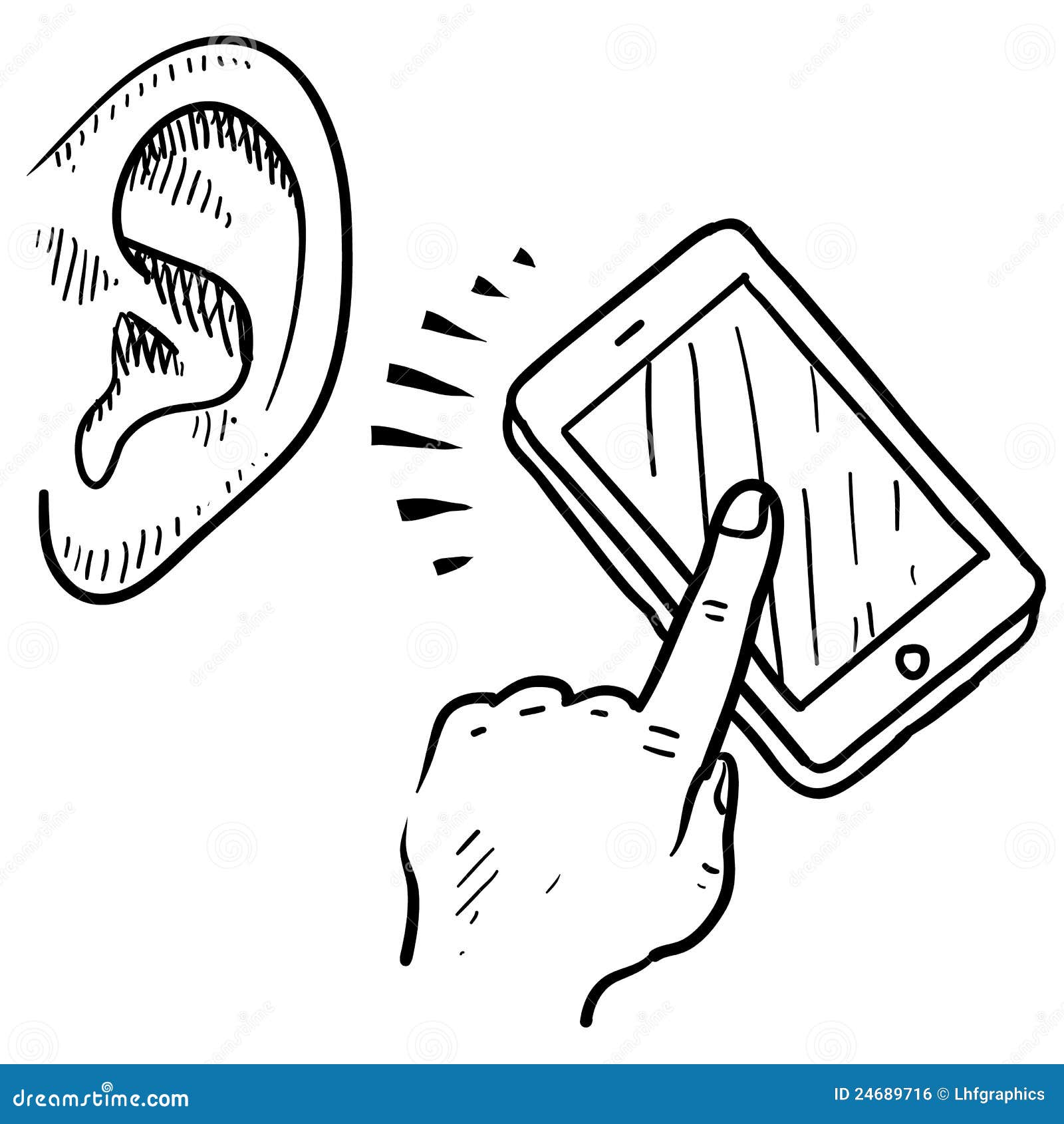 Mobile device sketch stock vector. Illustration of computer - 24689716