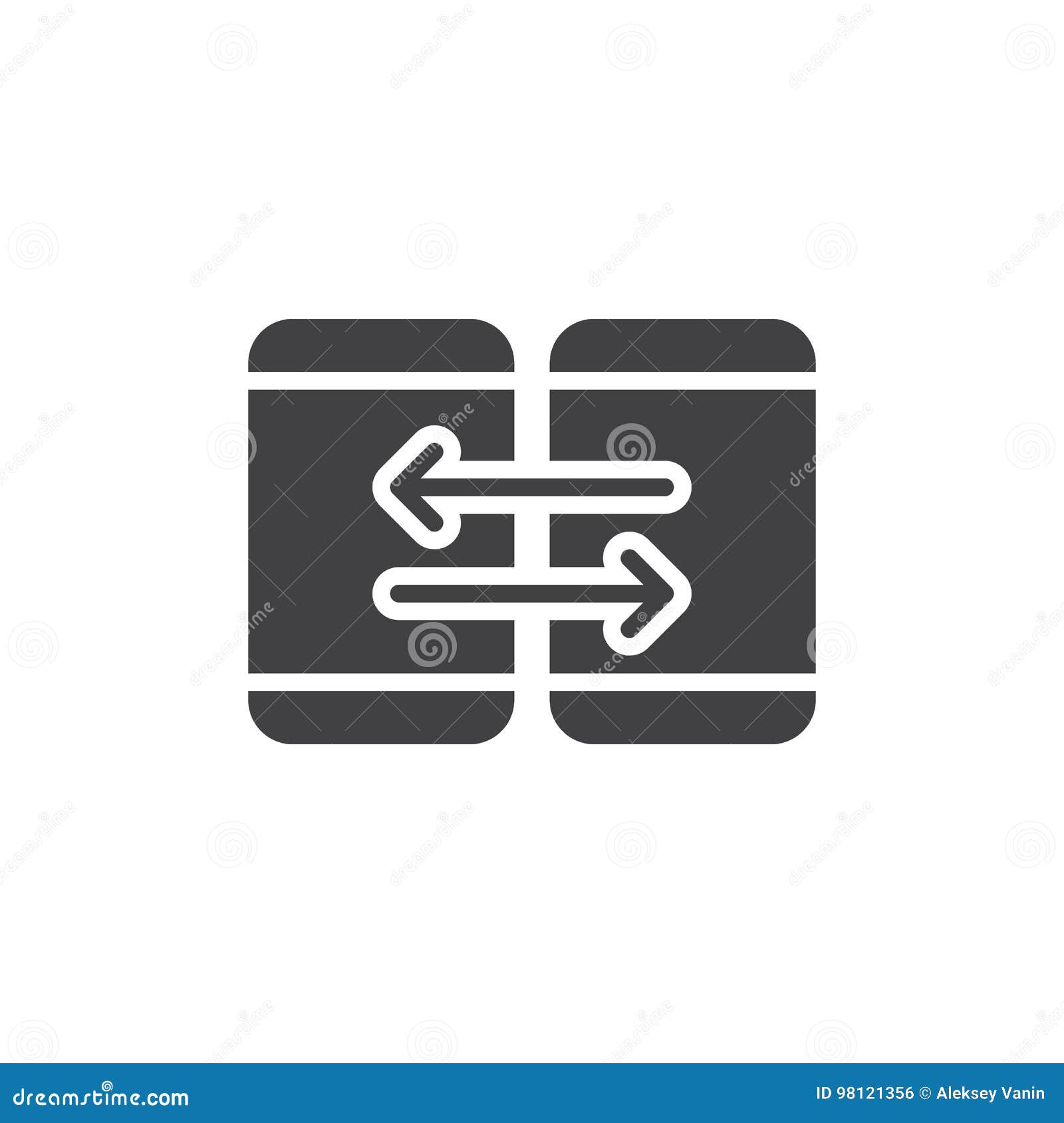 Mobile Device Synchronization Icon Vector Stock Vector - Illustration ...