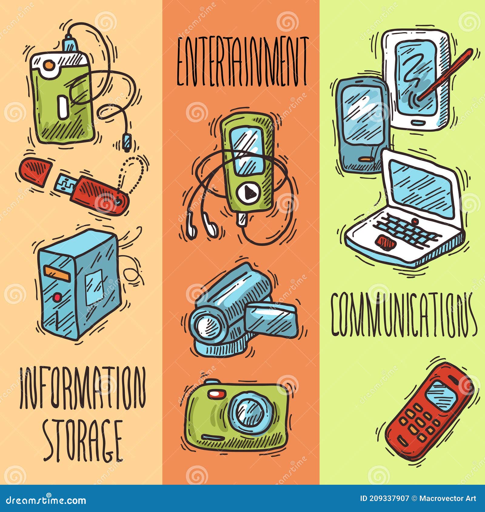 Mobile Devices Banners Vector Design Illustration Stock Vector ...