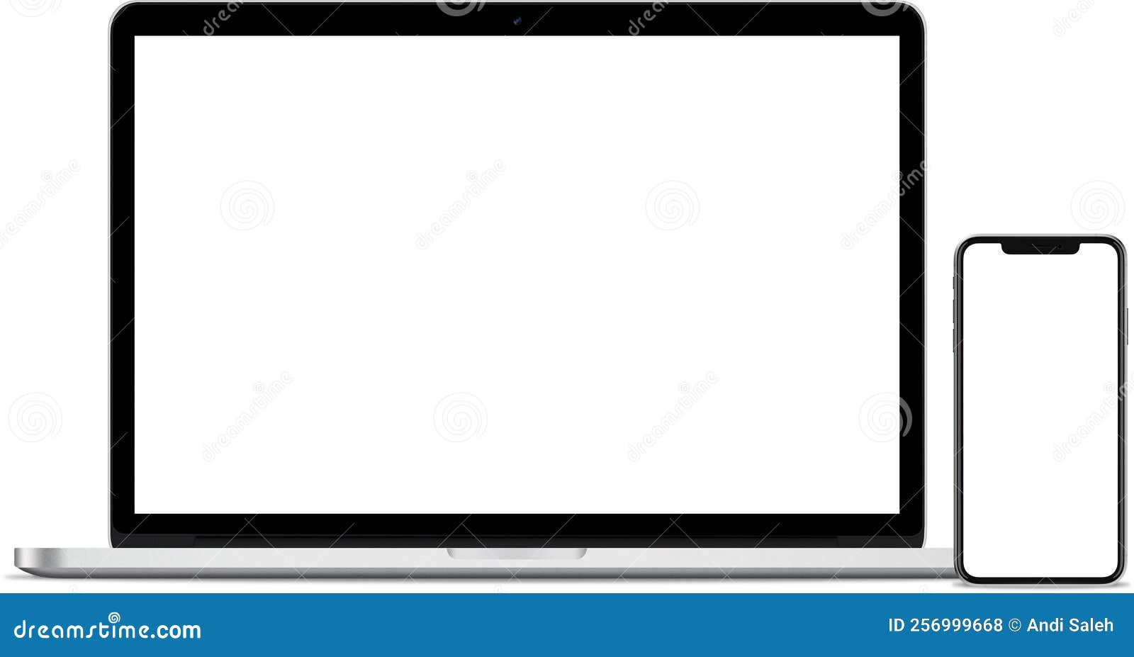 Mobile Devices with Blank Screen for Responsive Layout Mockup Stock ...