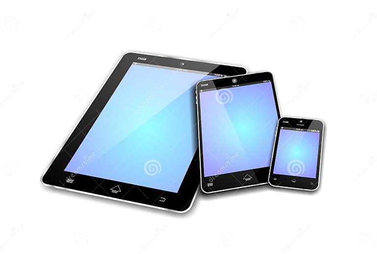 MOBILE DEVICES Empty Screens Stock Illustration - Illustration of ...