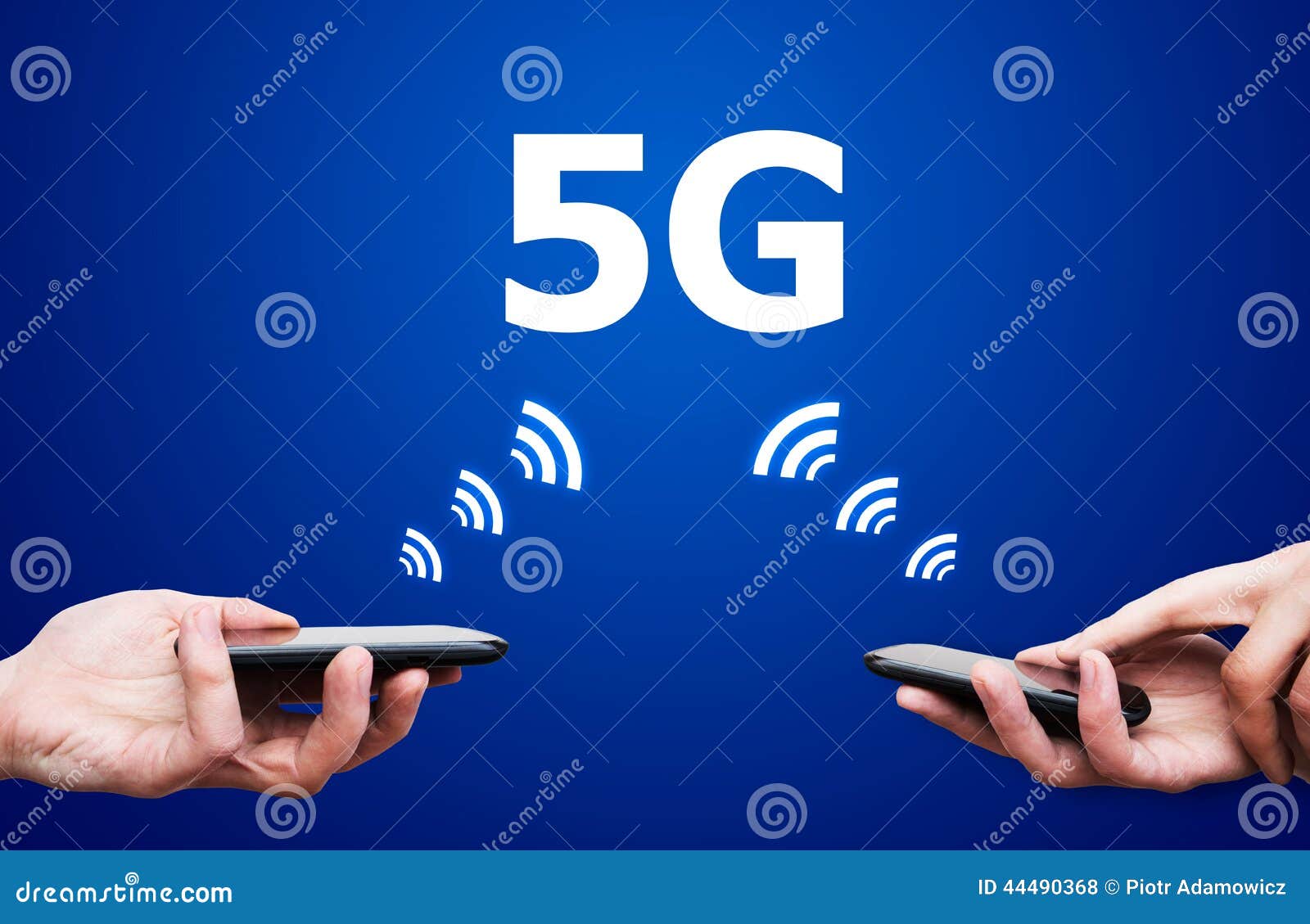 Mobile Devices with 5G Network Communication Stock Photo - Image of ...