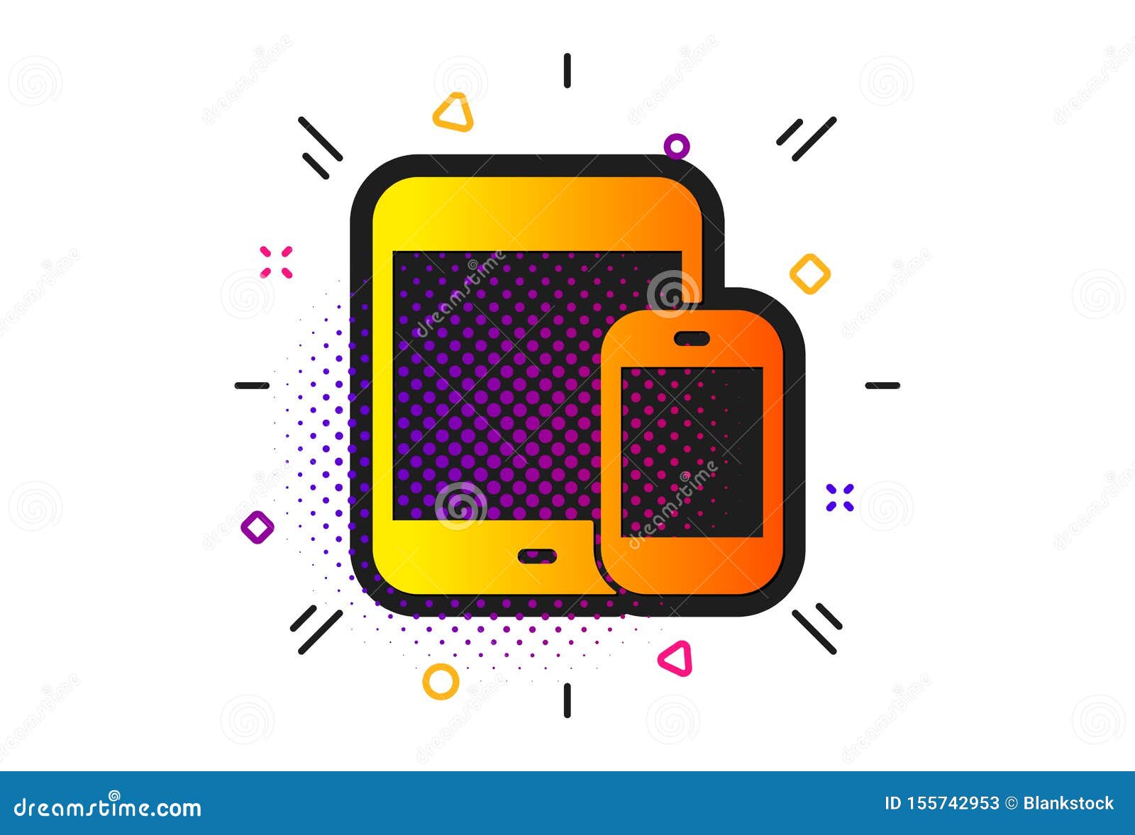 Mobile Devices Icon. Smartphone, Tablet PC. Vector Stock Vector ...