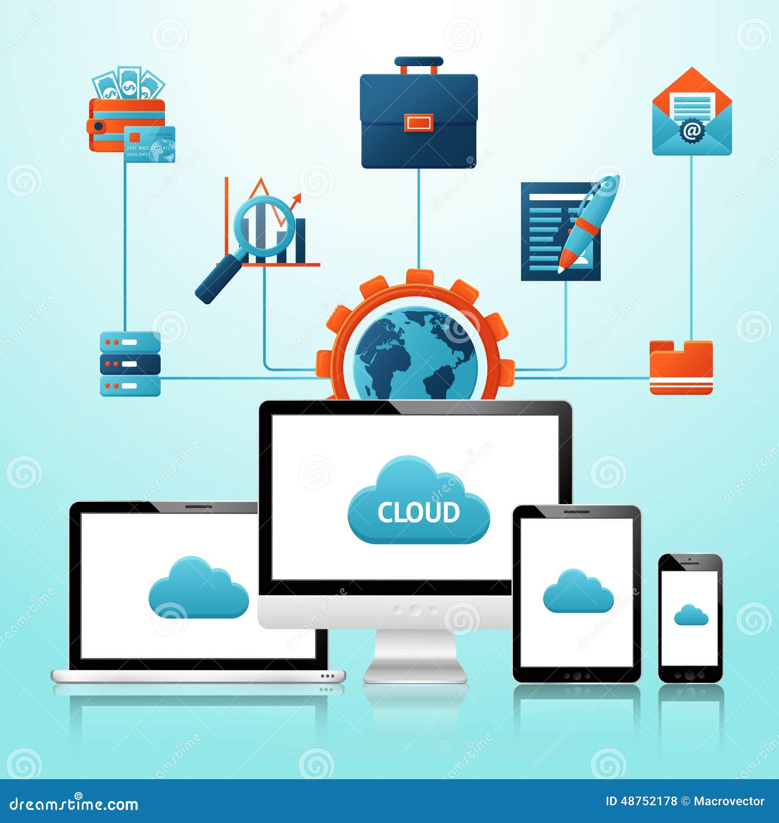 Mobile Devices Isometric Set. Computer, Server And Laptop, Smartphone ...
