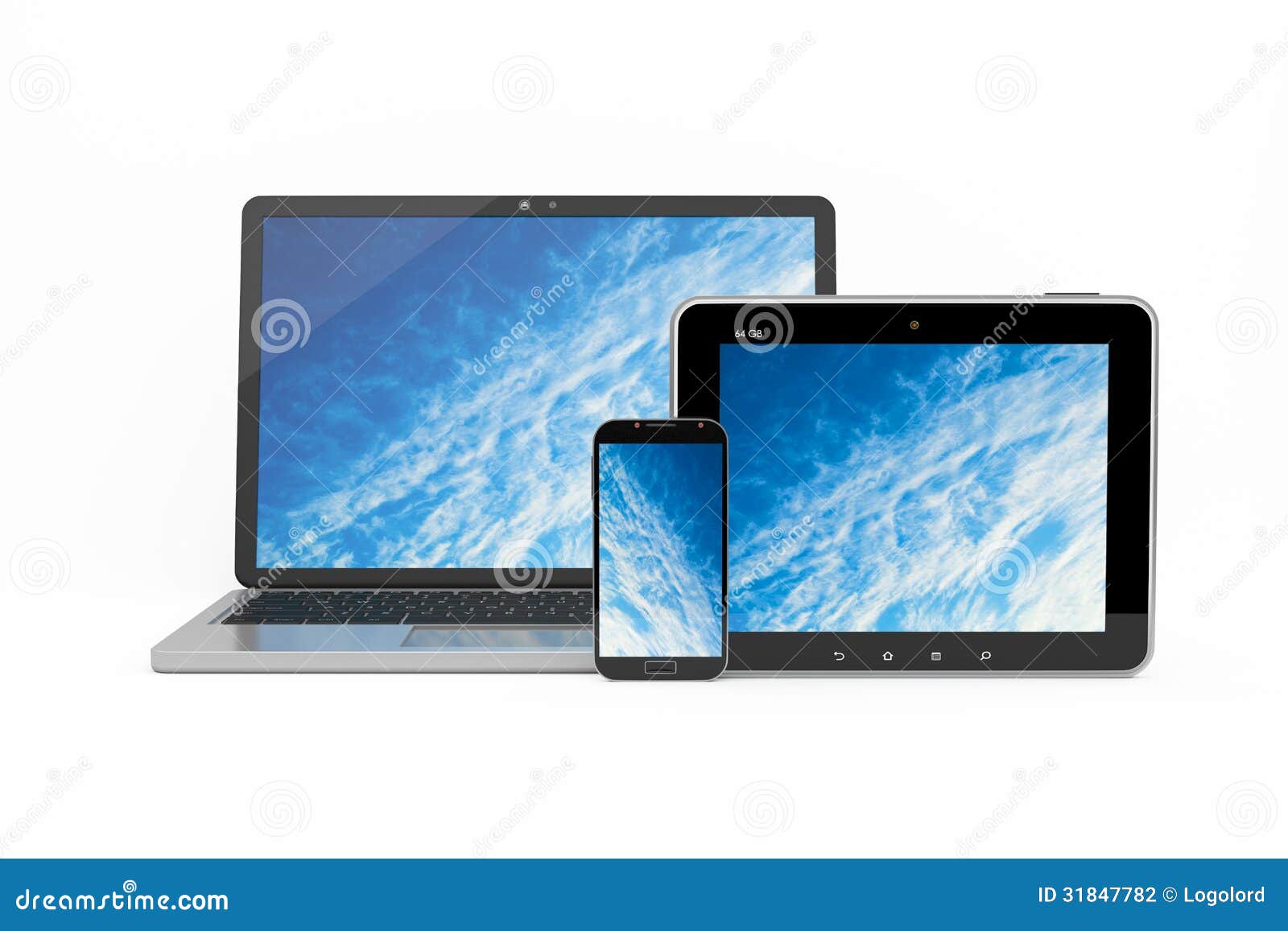 Mobile devices stock illustration. Illustration of computing - 31847782