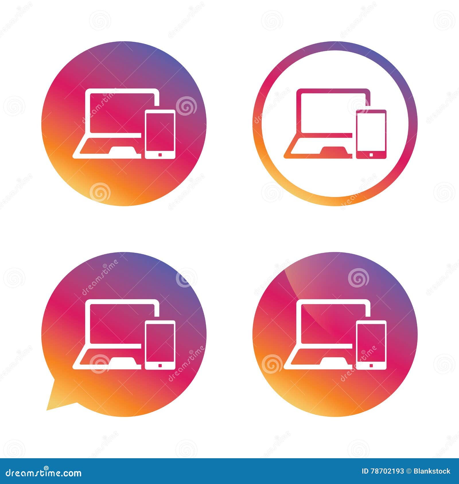 Mobile Devices Sign. Notebook and Smartphone. Stock Vector ...