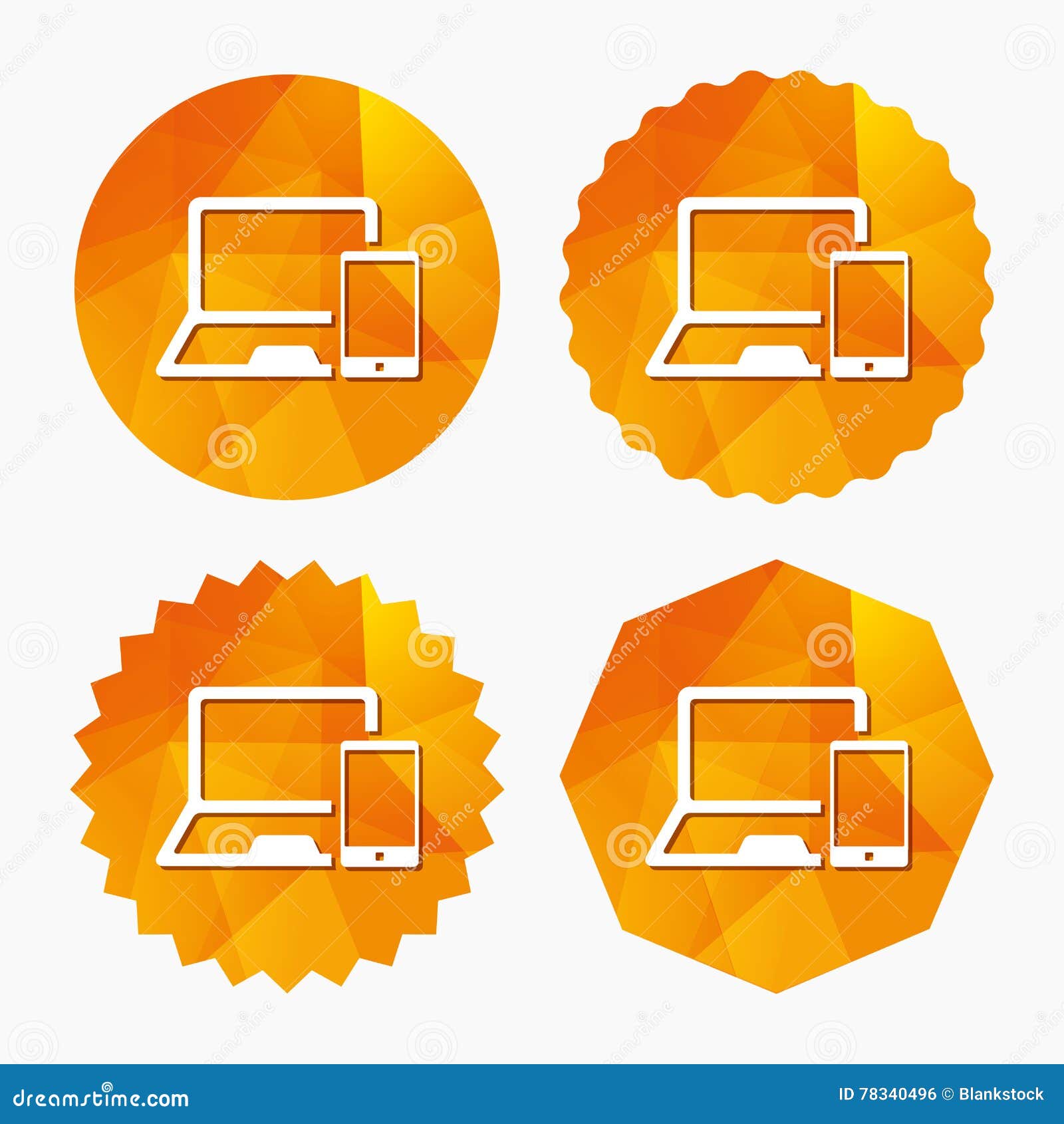 Mobile Devices Sign. Notebook and Smartphone. Stock Vector ...