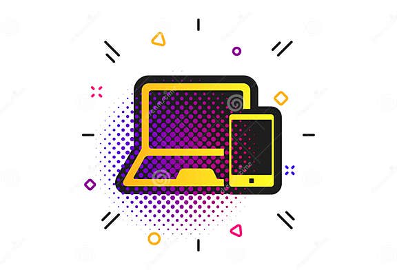 Mobile Devices Sign. Notebook and Smartphone. Vector Stock Vector ...