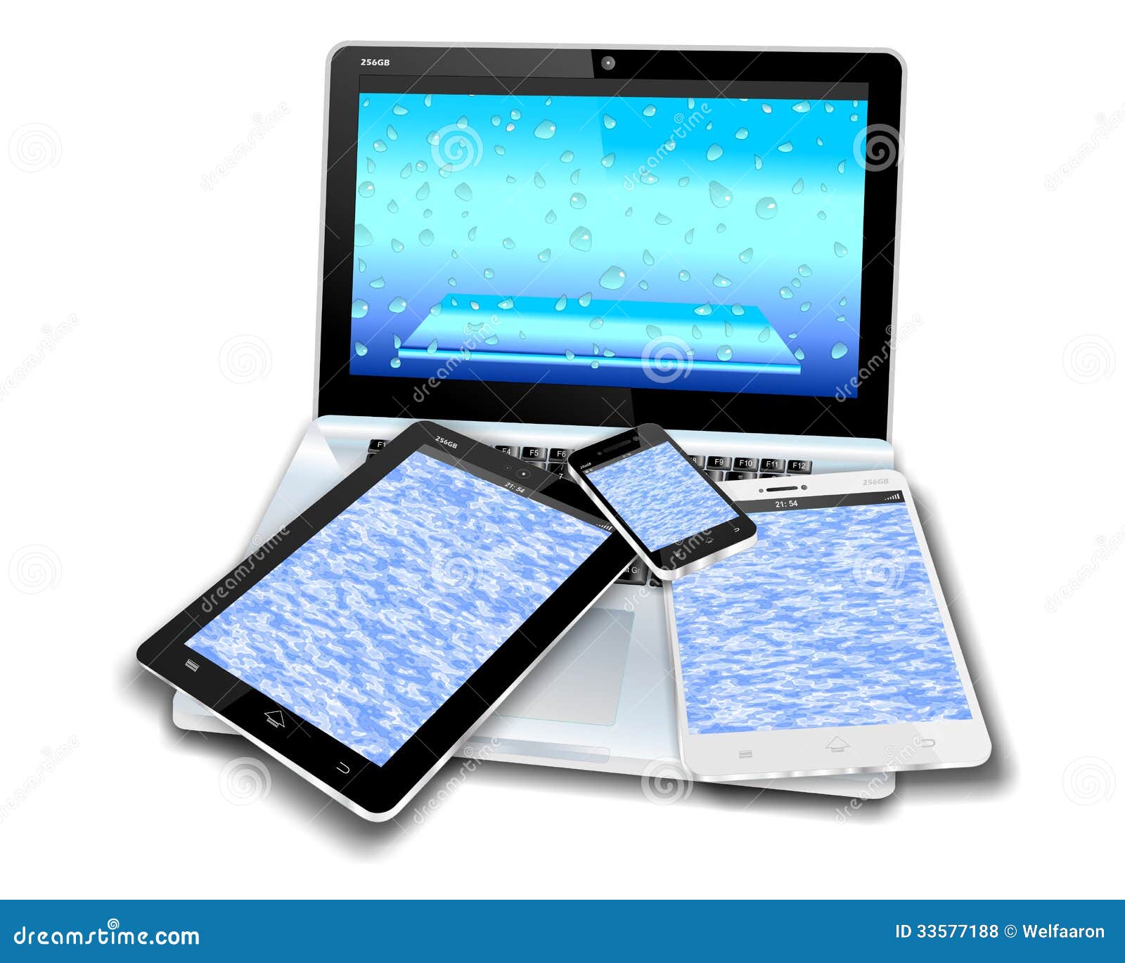 Mobile devices stock illustration. Illustration of isolated - 33577188
