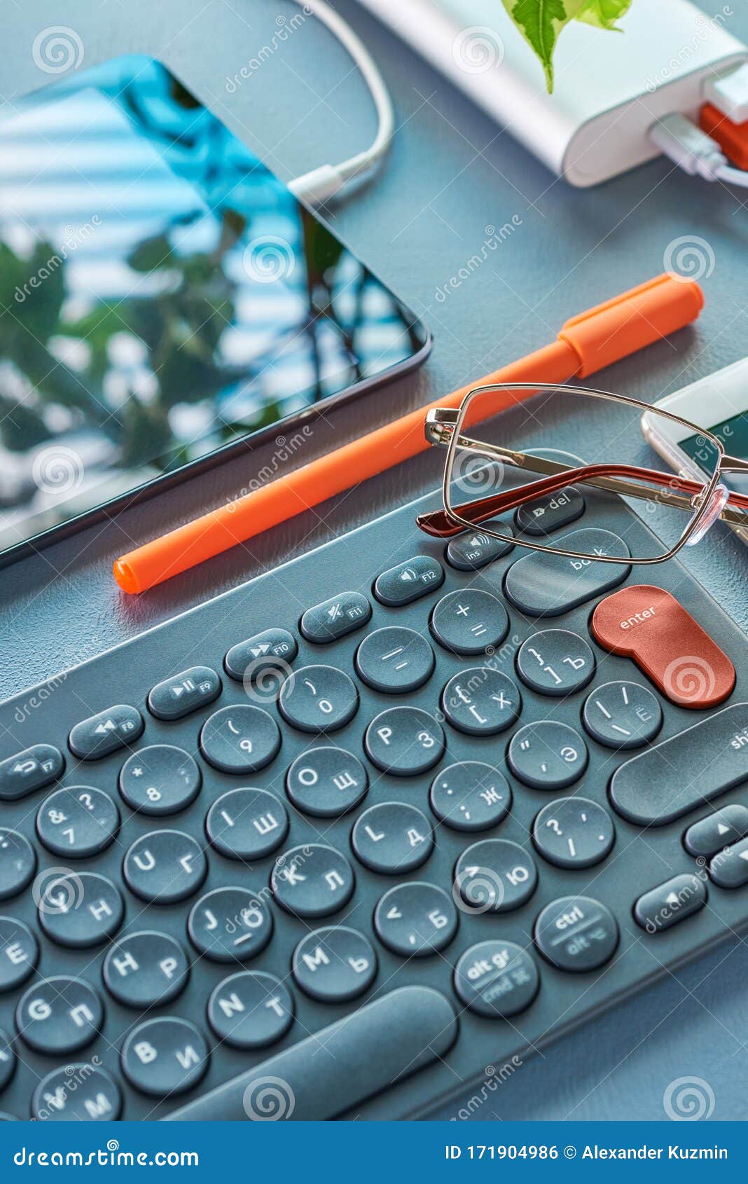 Mobile Devices on the Table Stock Photo - Image of mobile, technology ...