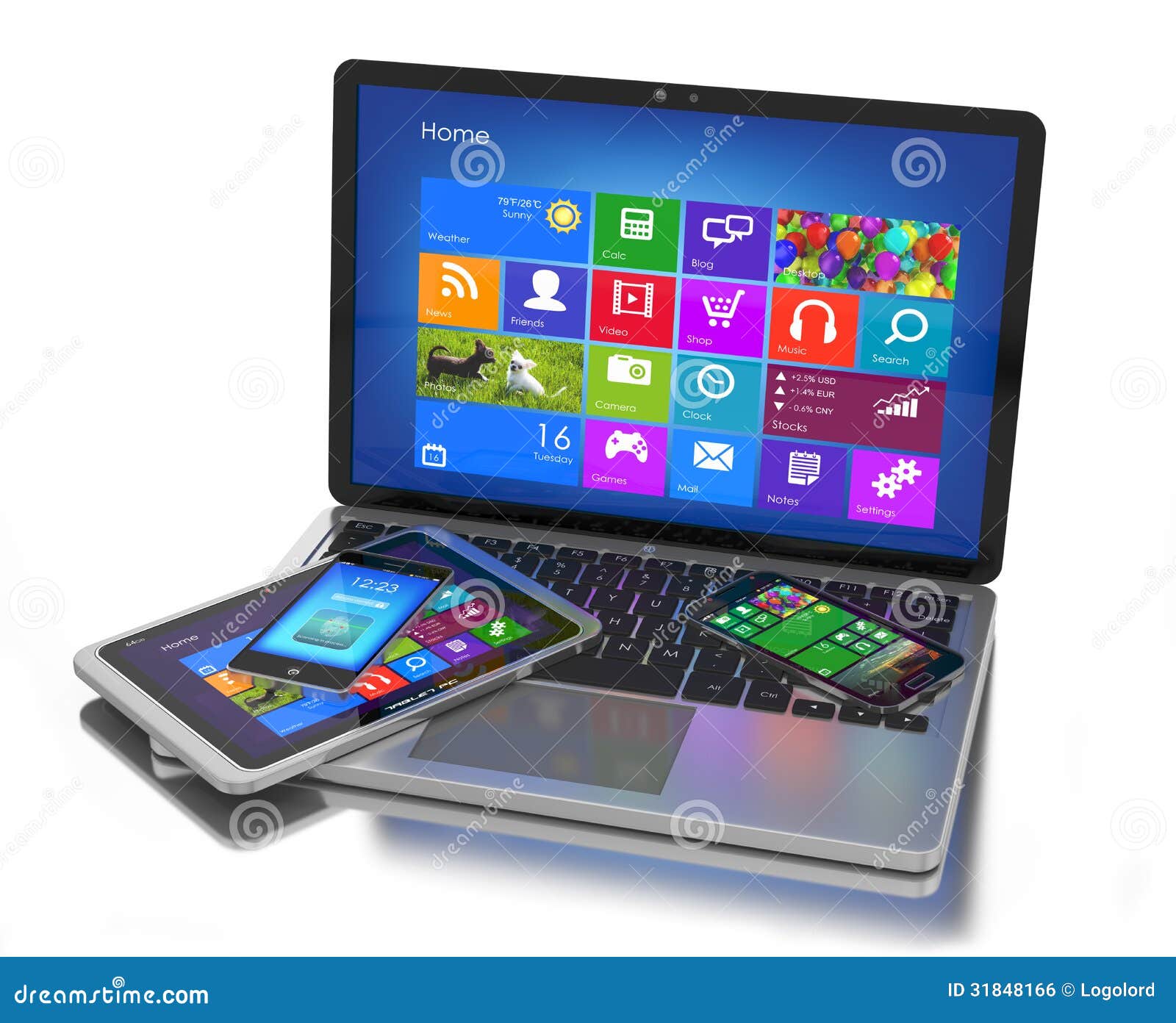 Mobile devices stock illustration. Illustration of color - 31848166