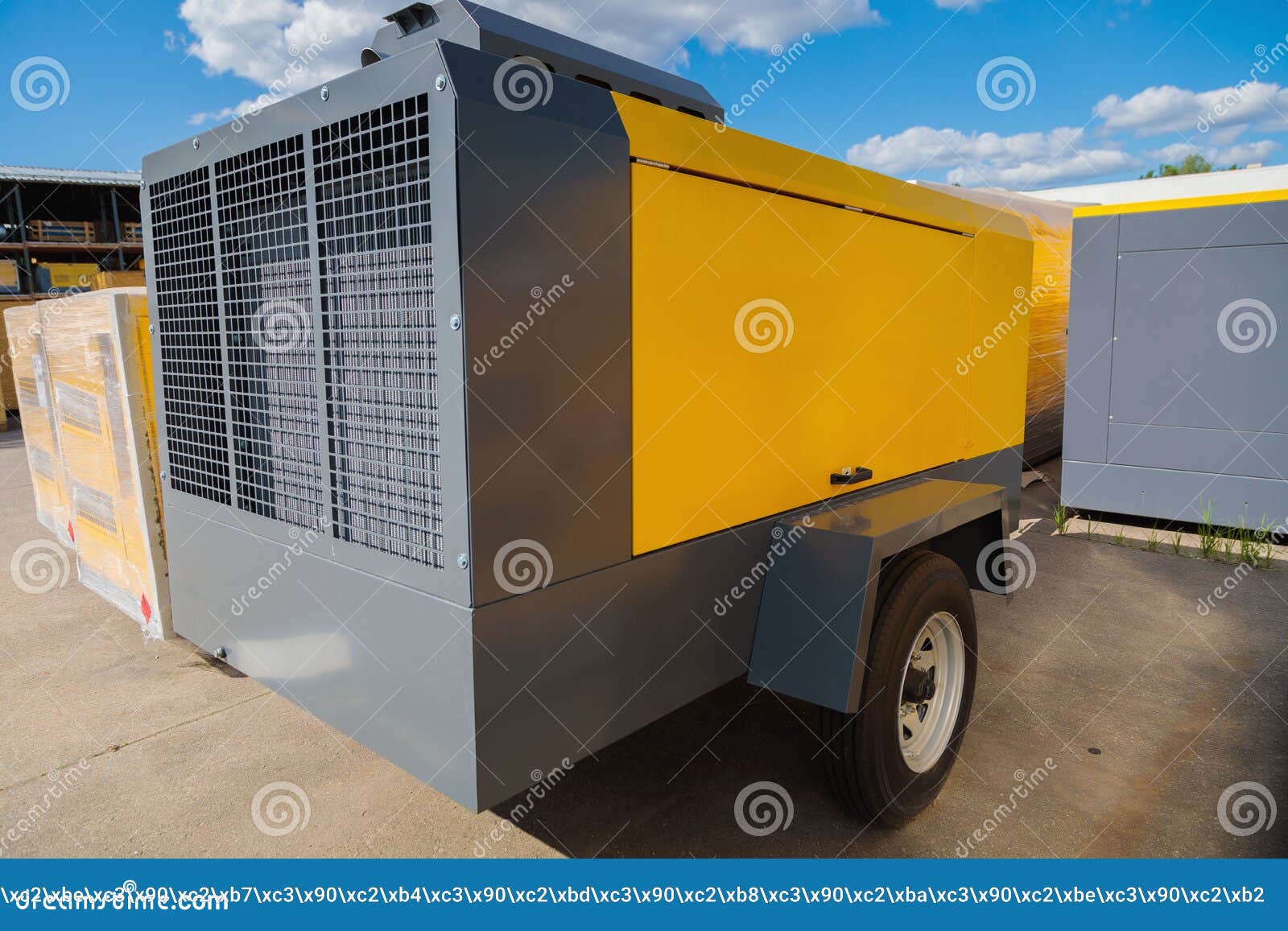Mobile Diesel Compressor on Wheels for Supplying Pneumatic Air To ...
