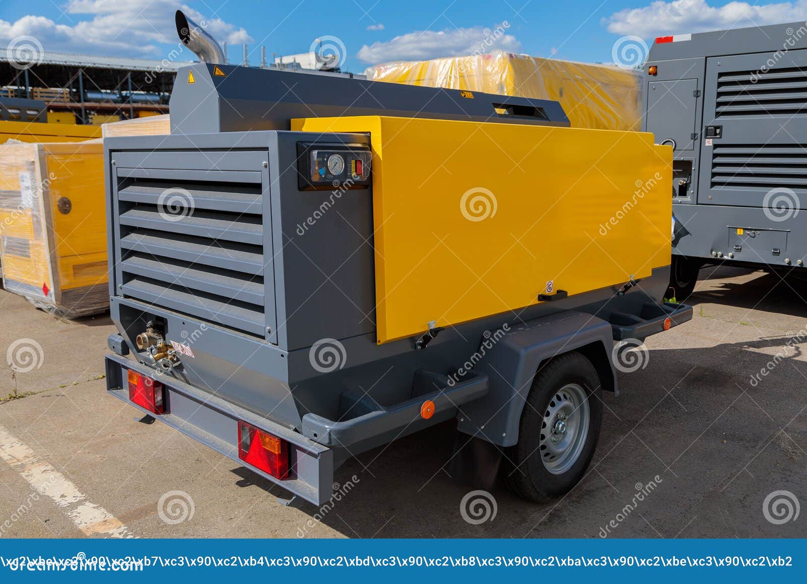 Mobile Diesel Compressor on Wheels for Supplying Pneumatic Air To ...